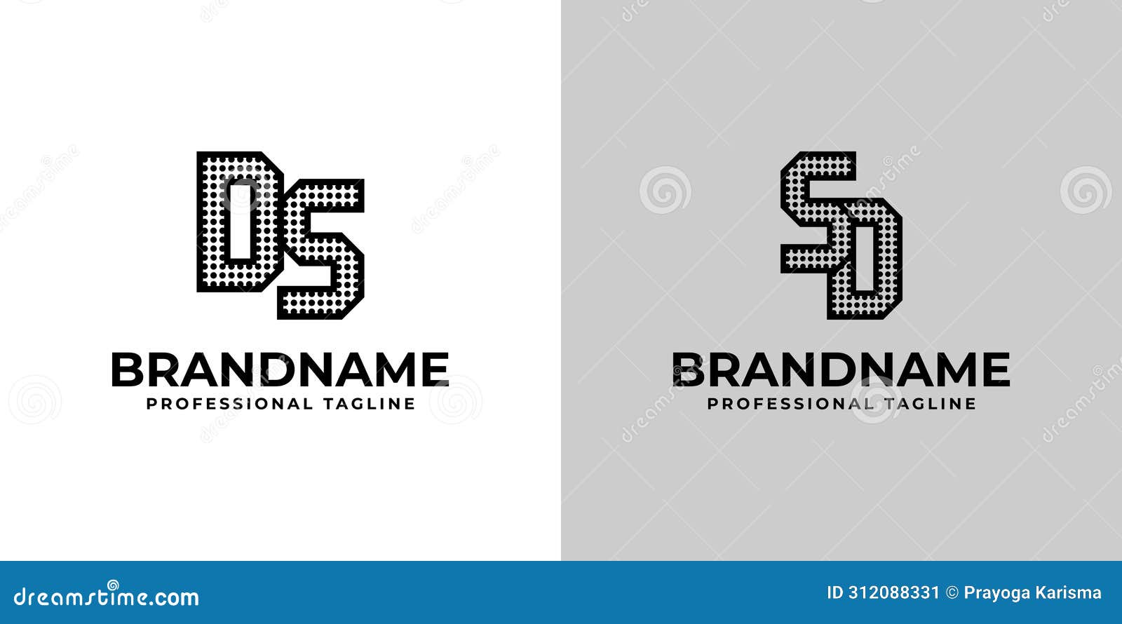 Letters DS and SD Dot Monogram Logo, Suitable for Business with DS or ...