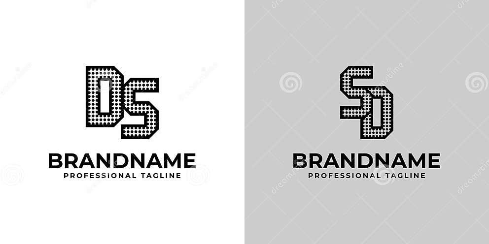 Letters DS and SD Dot Monogram Logo, Suitable for Business with DS or ...