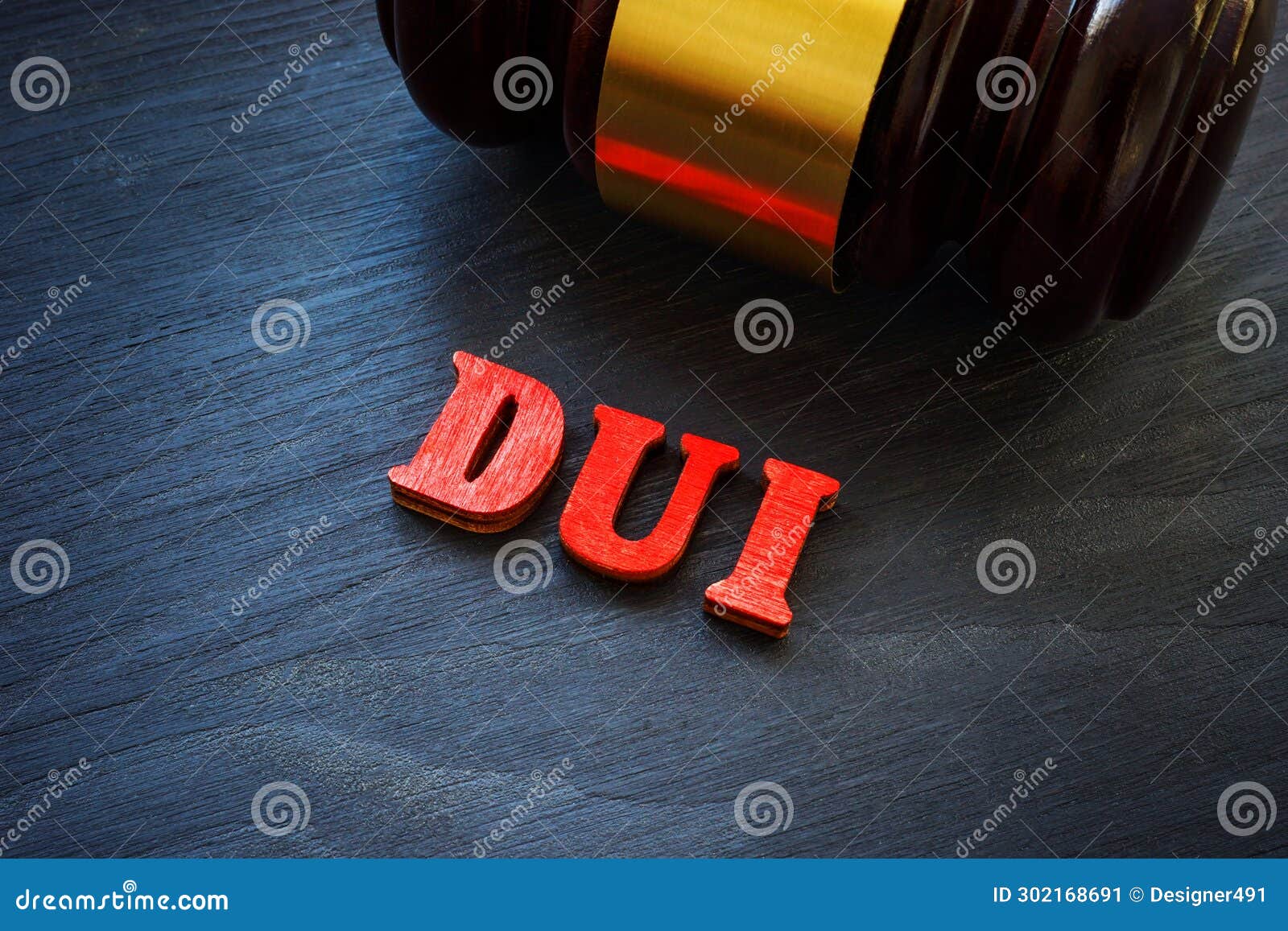 Letters DUI Driving Under the Influence and Hammer. Stock Image - Image ...