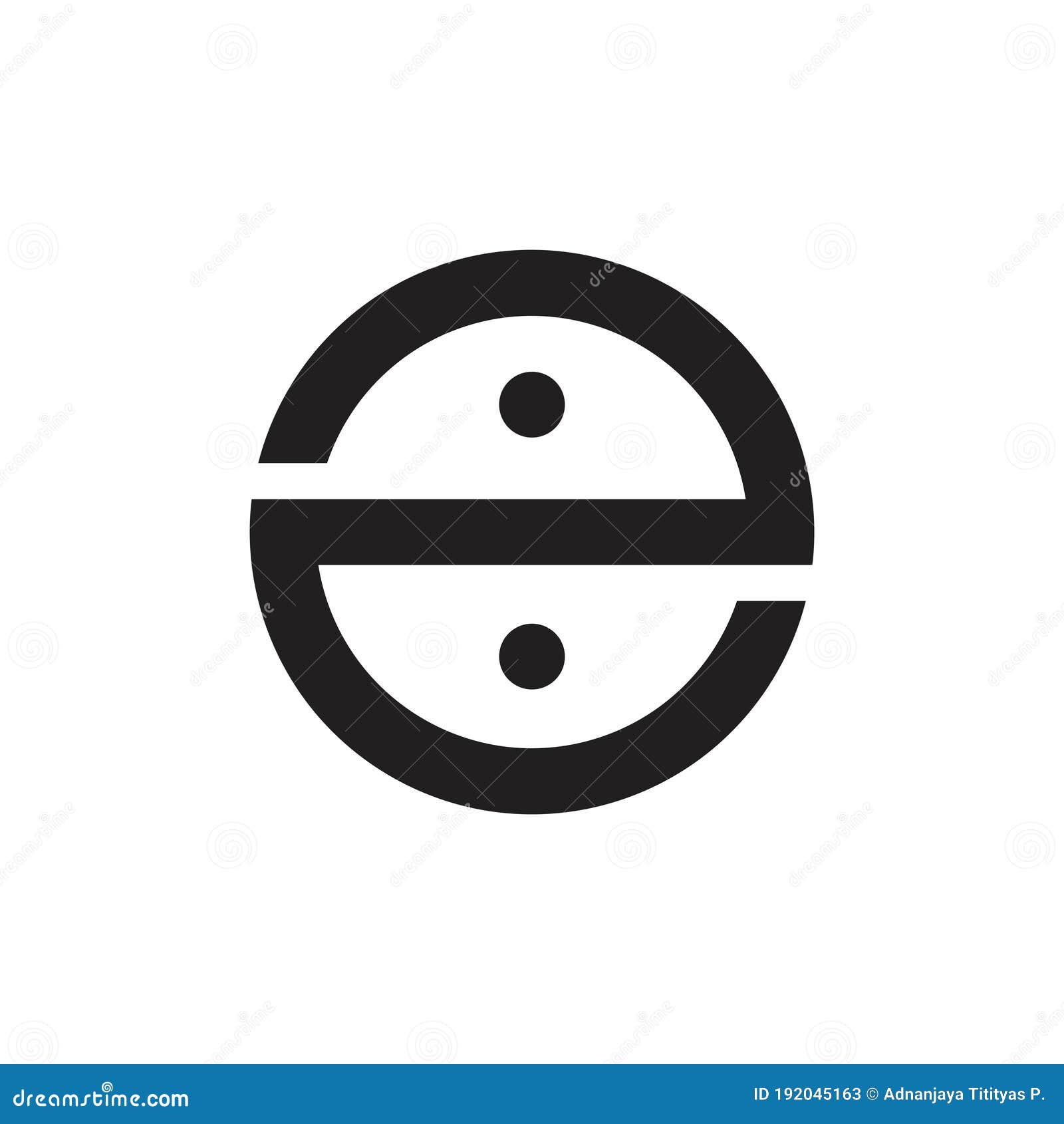 Letters 2e Circle Geometric Logo Stock Vector - Illustration of letters ...