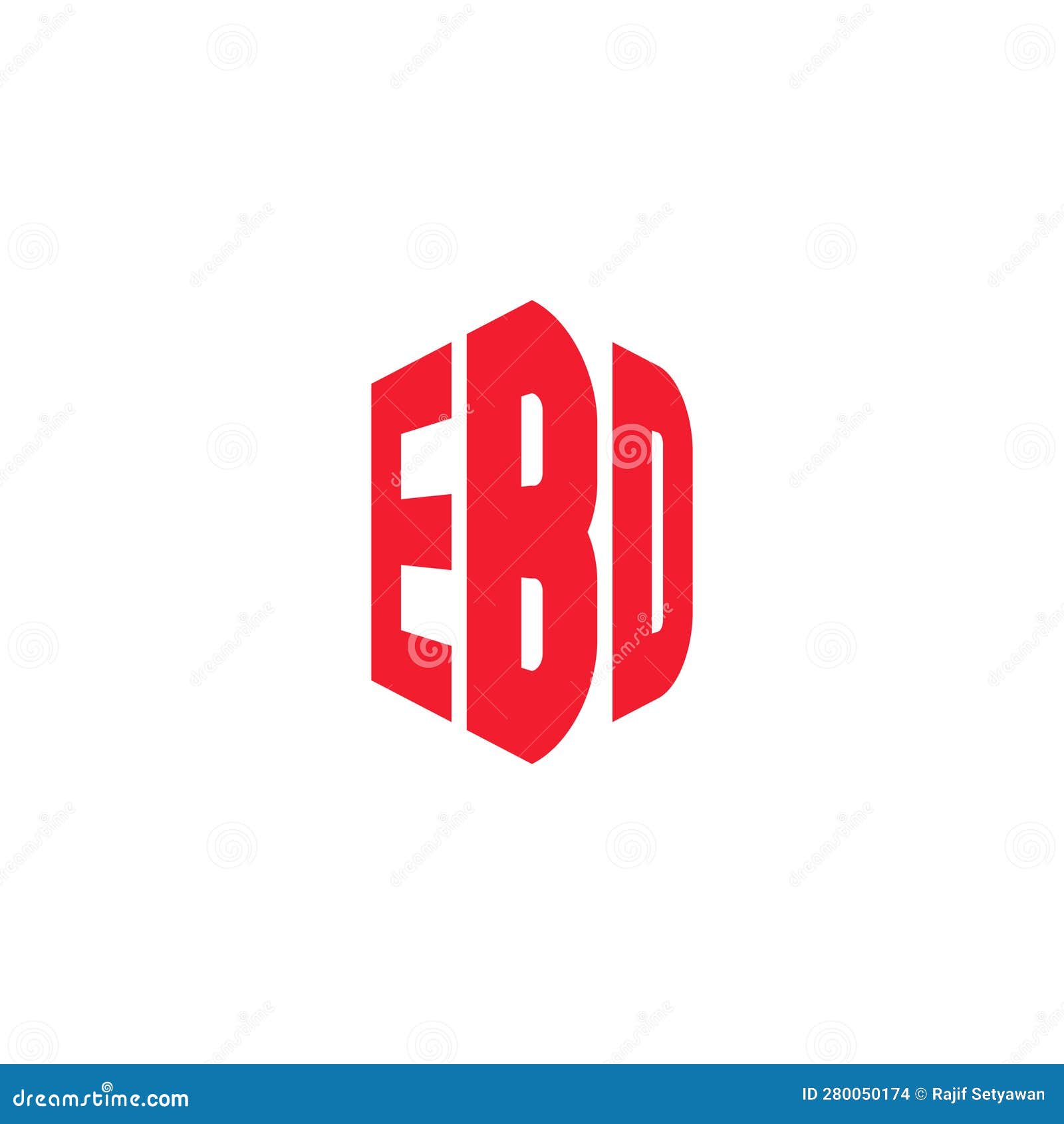 Letters EBD Hexagon Perspective Minimal Simple Modern Logo Design ...