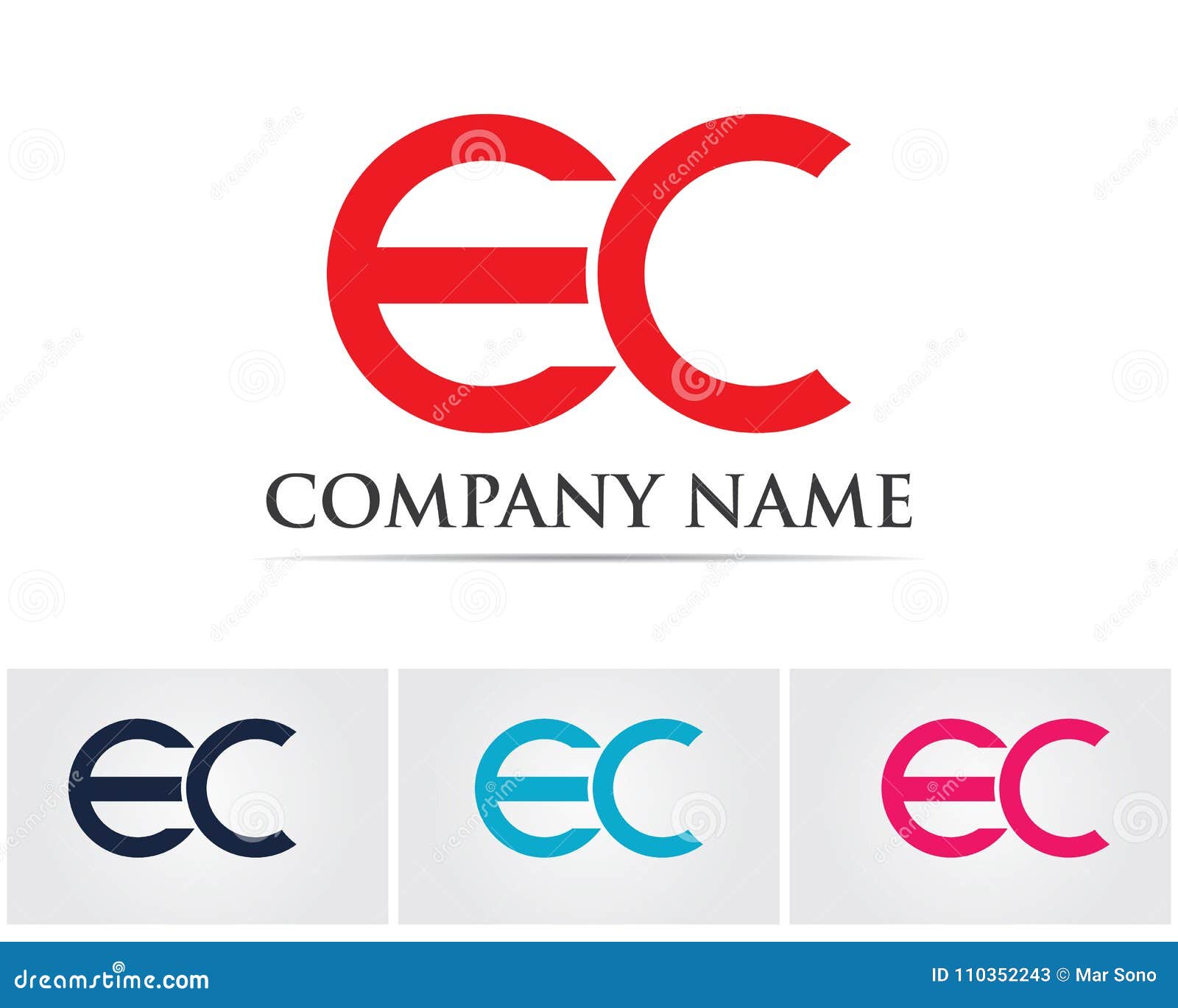 Letters ec logo template stock vector. Illustration of logotype - 110352243