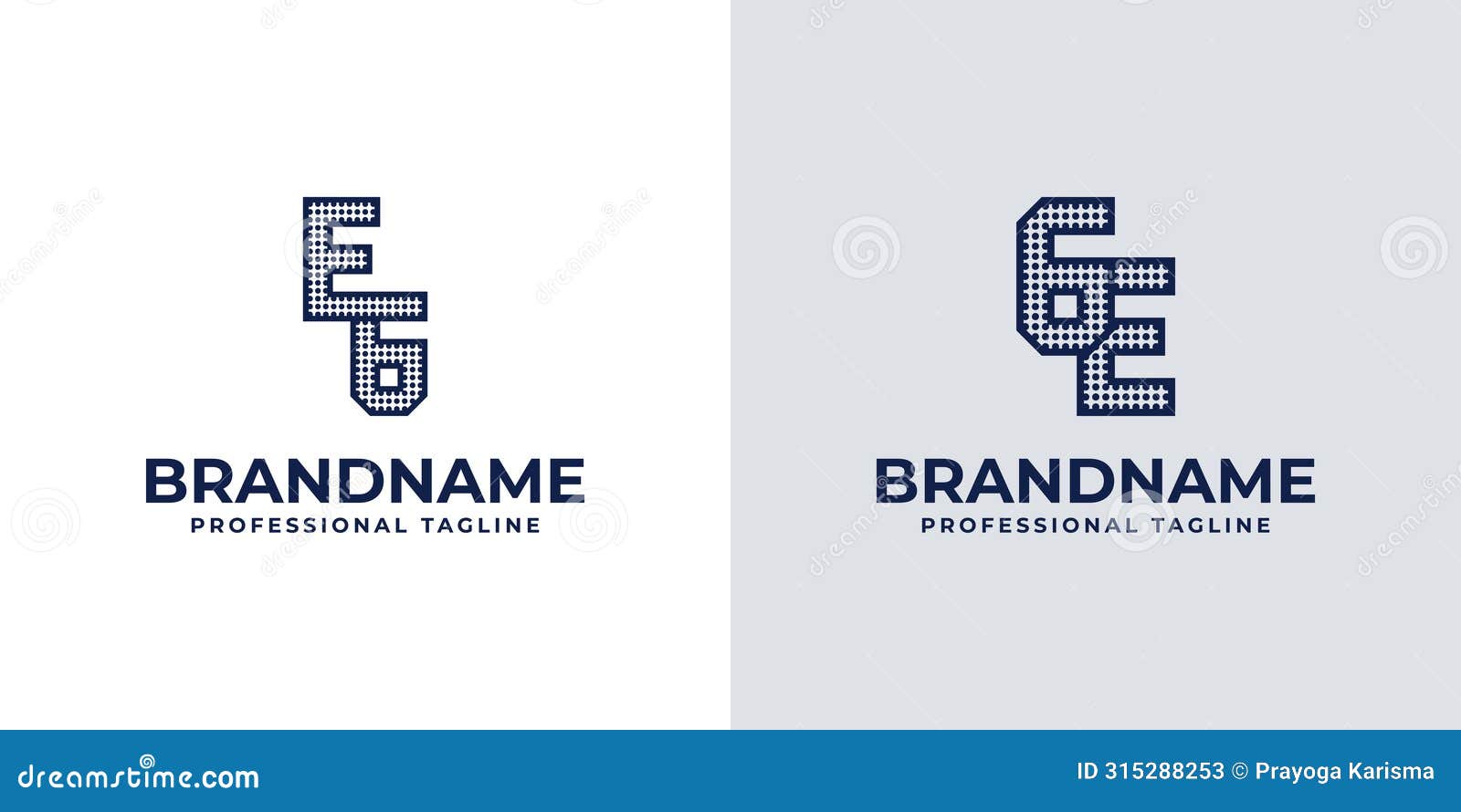 Letters EG and GE Dot Monogram Logo, Suitable for Business with EG or ...