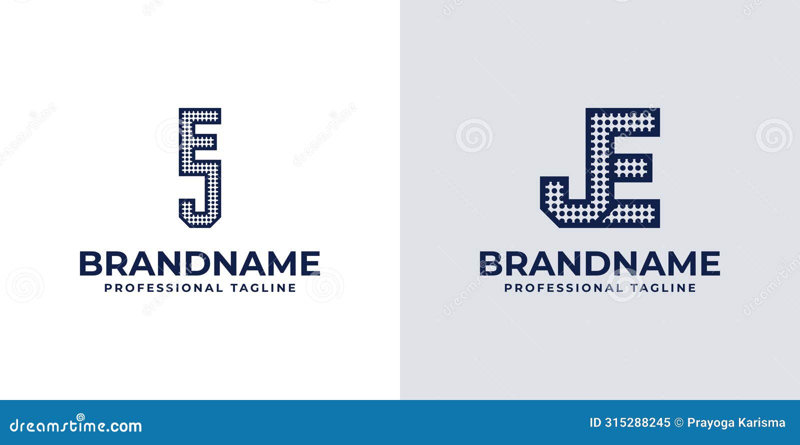 Letters EJ and JE Dot Monogram Logo, Suitable for Business with EJ or ...
