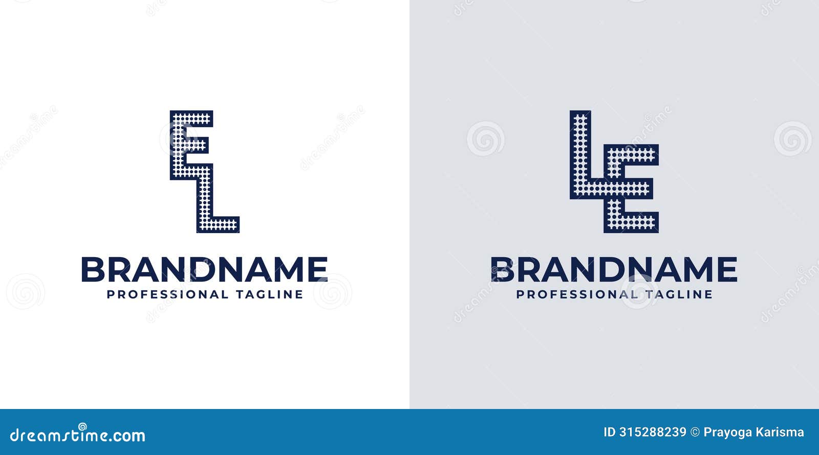 Letters EL and LE Dot Monogram Logo, Suitable for Business with EL or ...