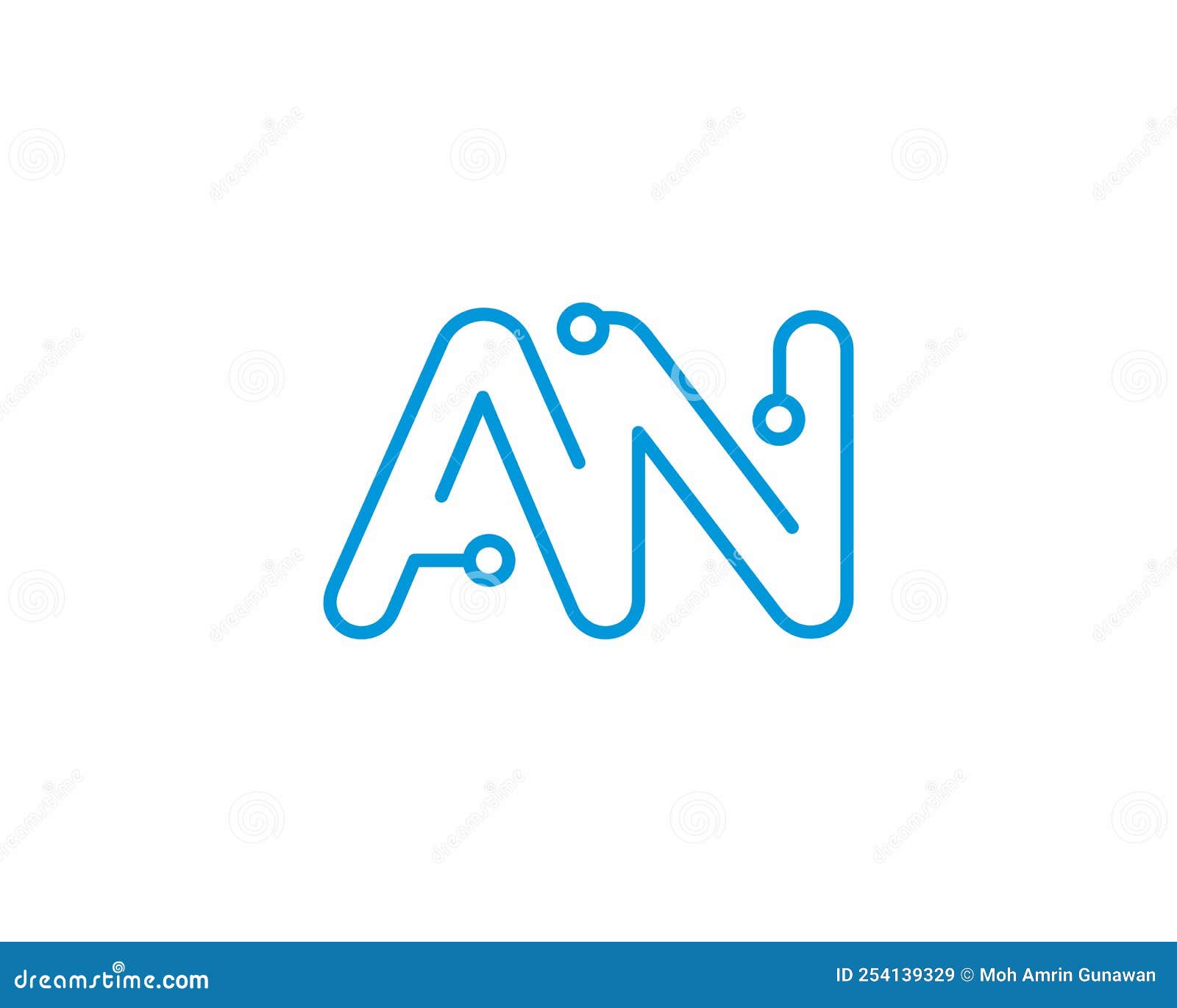 An Letters, Electronic Logo Design Vector 001 Stock Vector ...