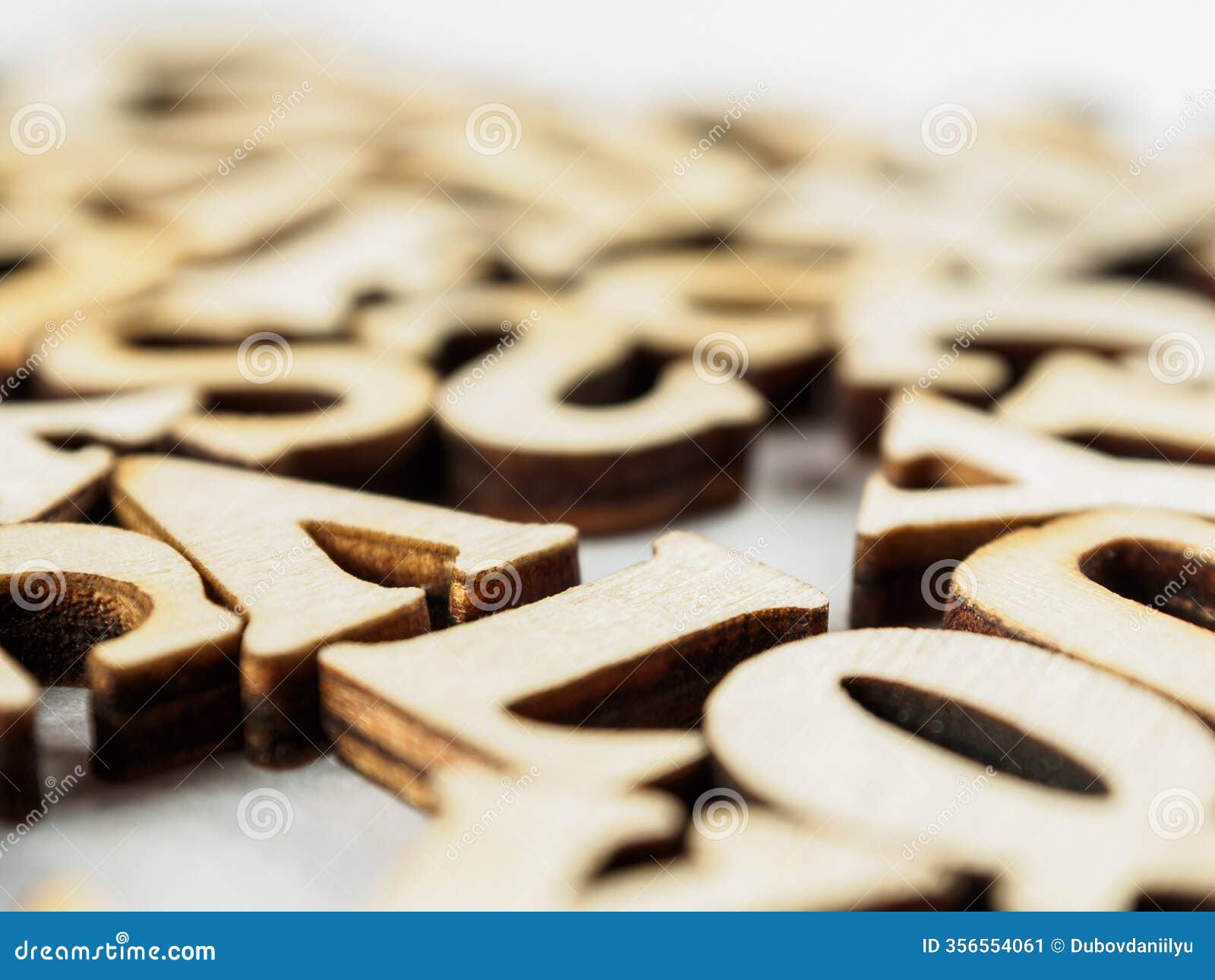 Letters of the English Alphabet on the Background with Selective Focus ...
