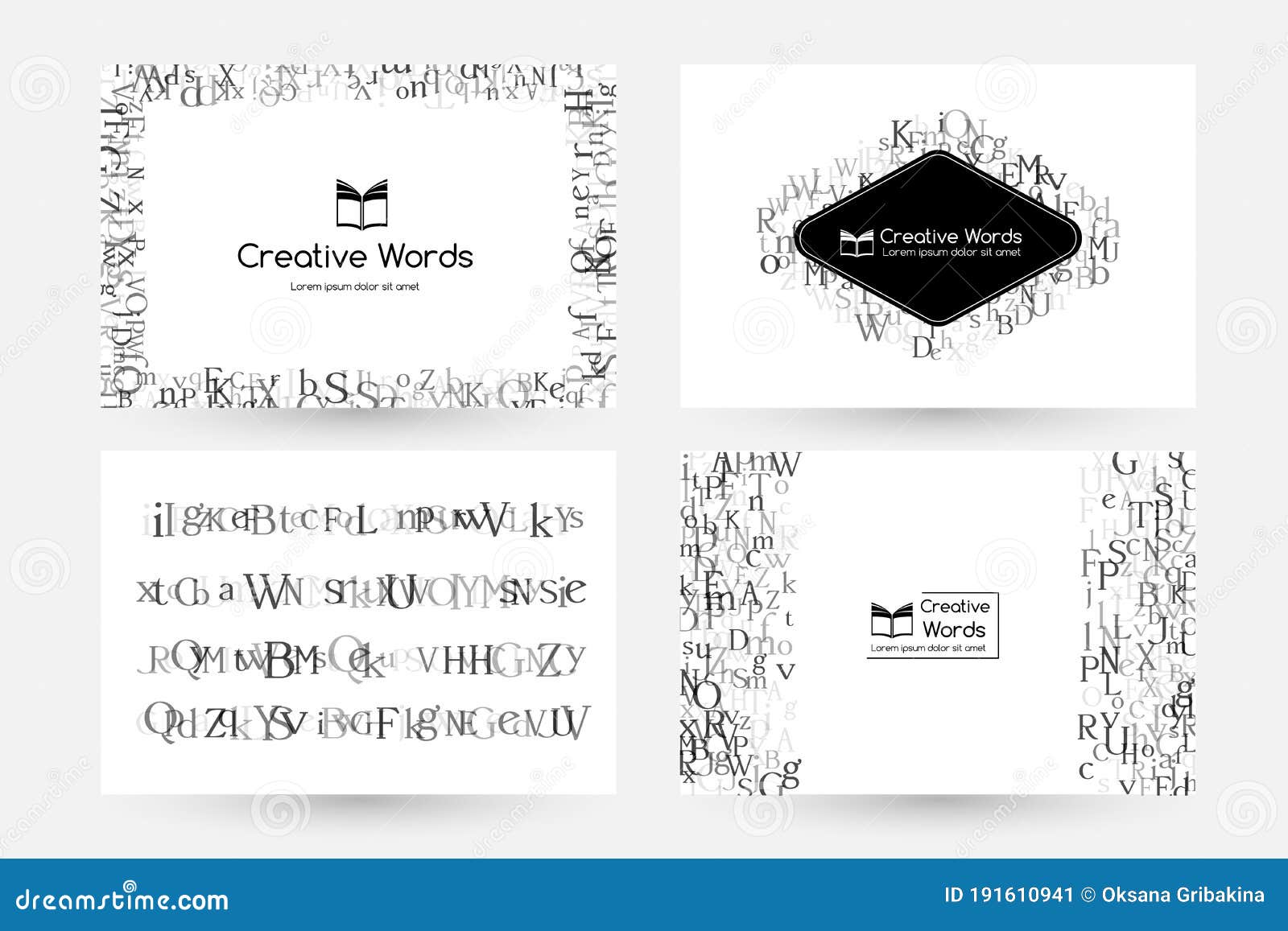 Letters. English Alphabet Design Collection Stock Vector - Illustration ...