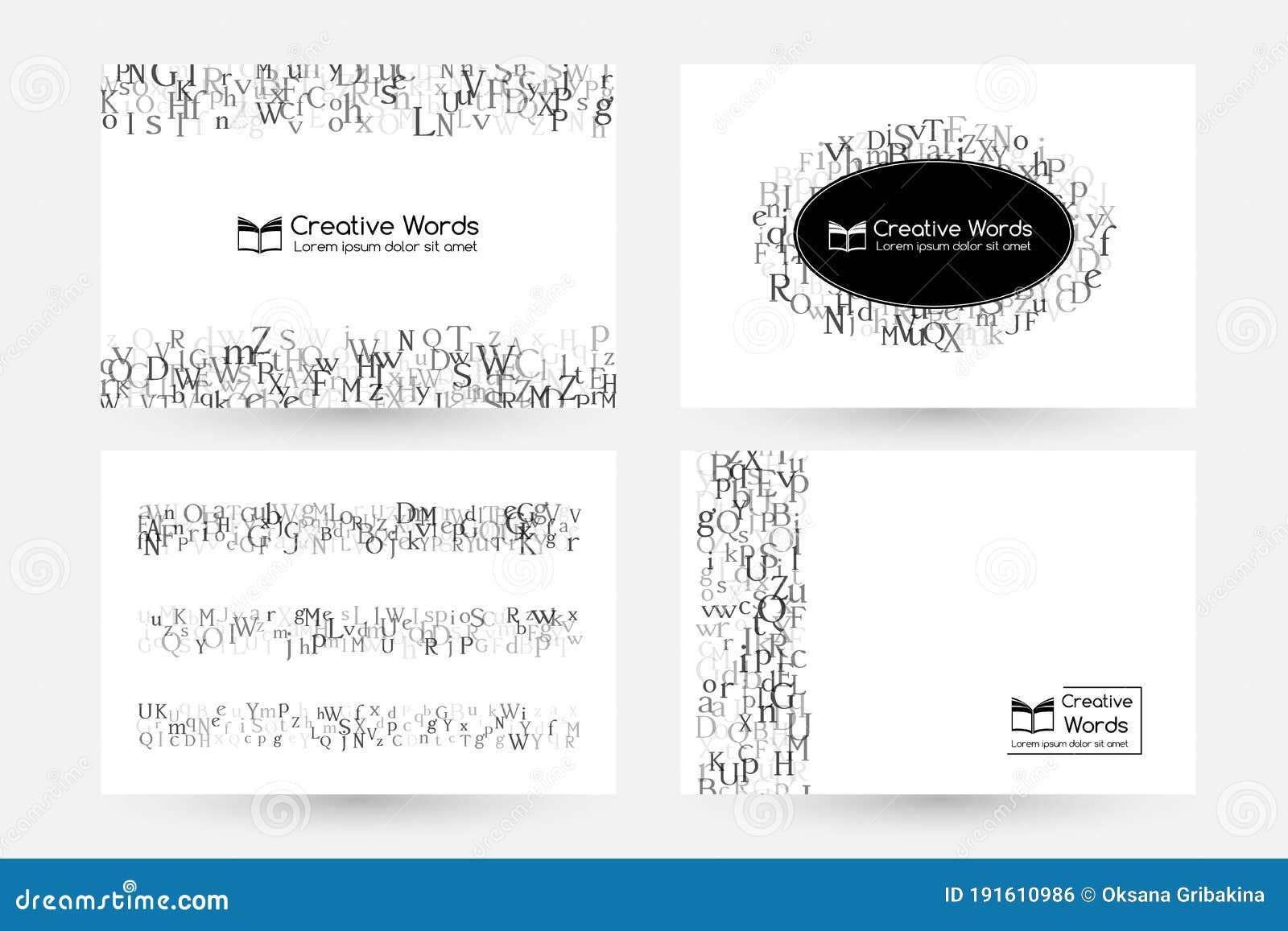 Letters. English Alphabet Design Collection Stock Vector - Illustration ...