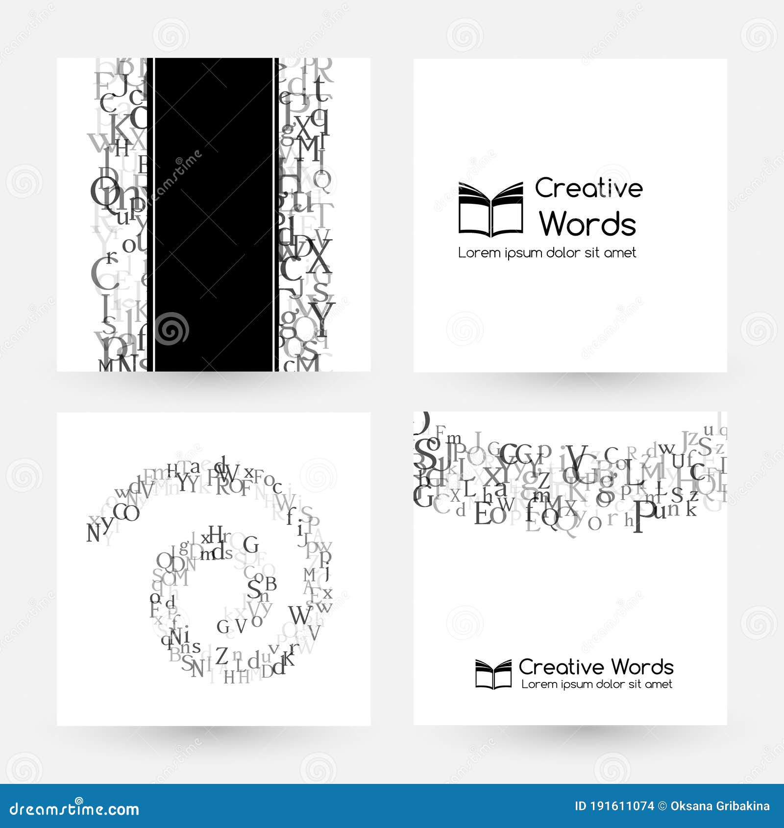 Letters. English Alphabet Design Collection Stock Vector - Illustration ...