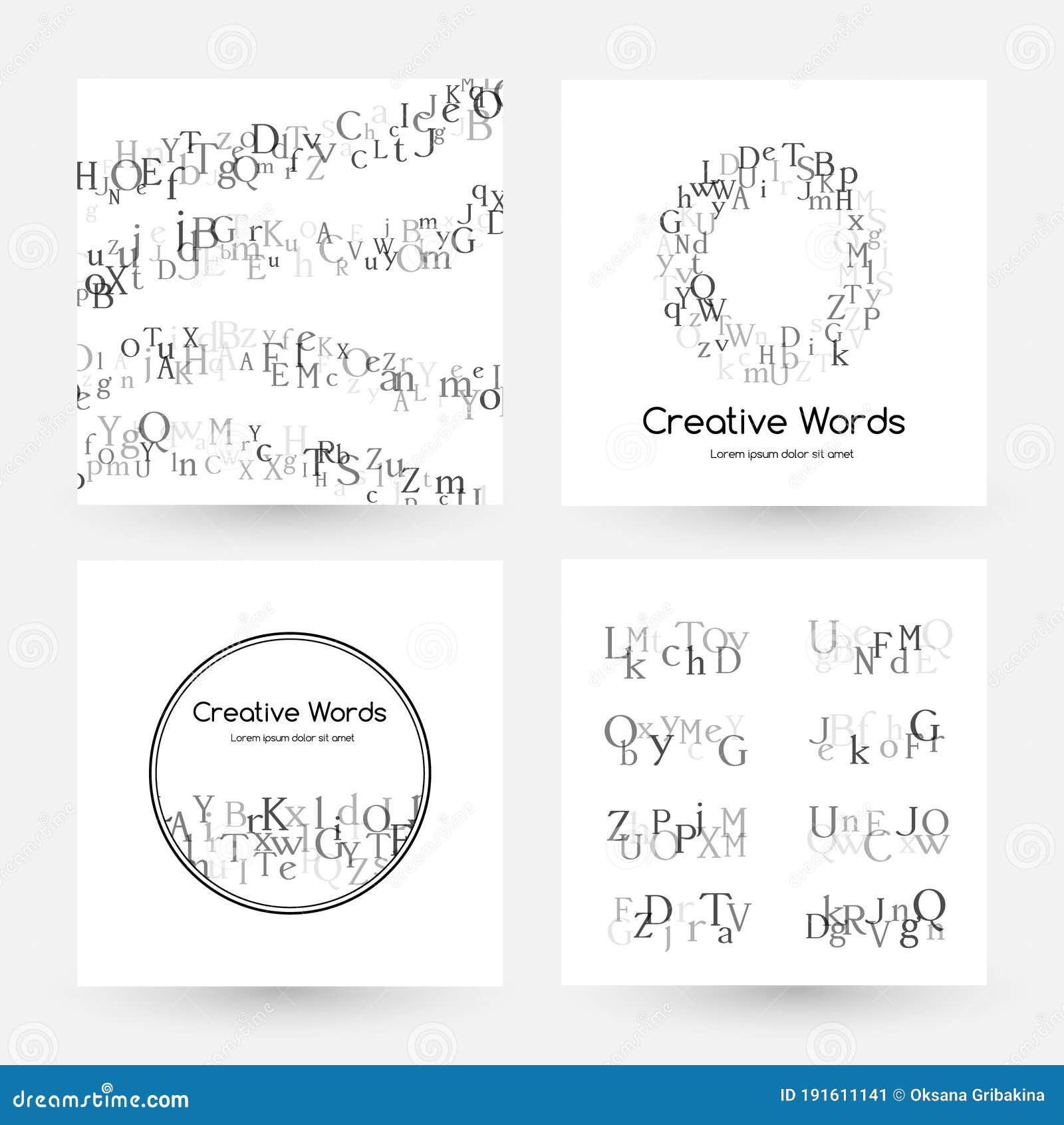 Letters. English Alphabet Design Collection Stock Vector - Illustration ...