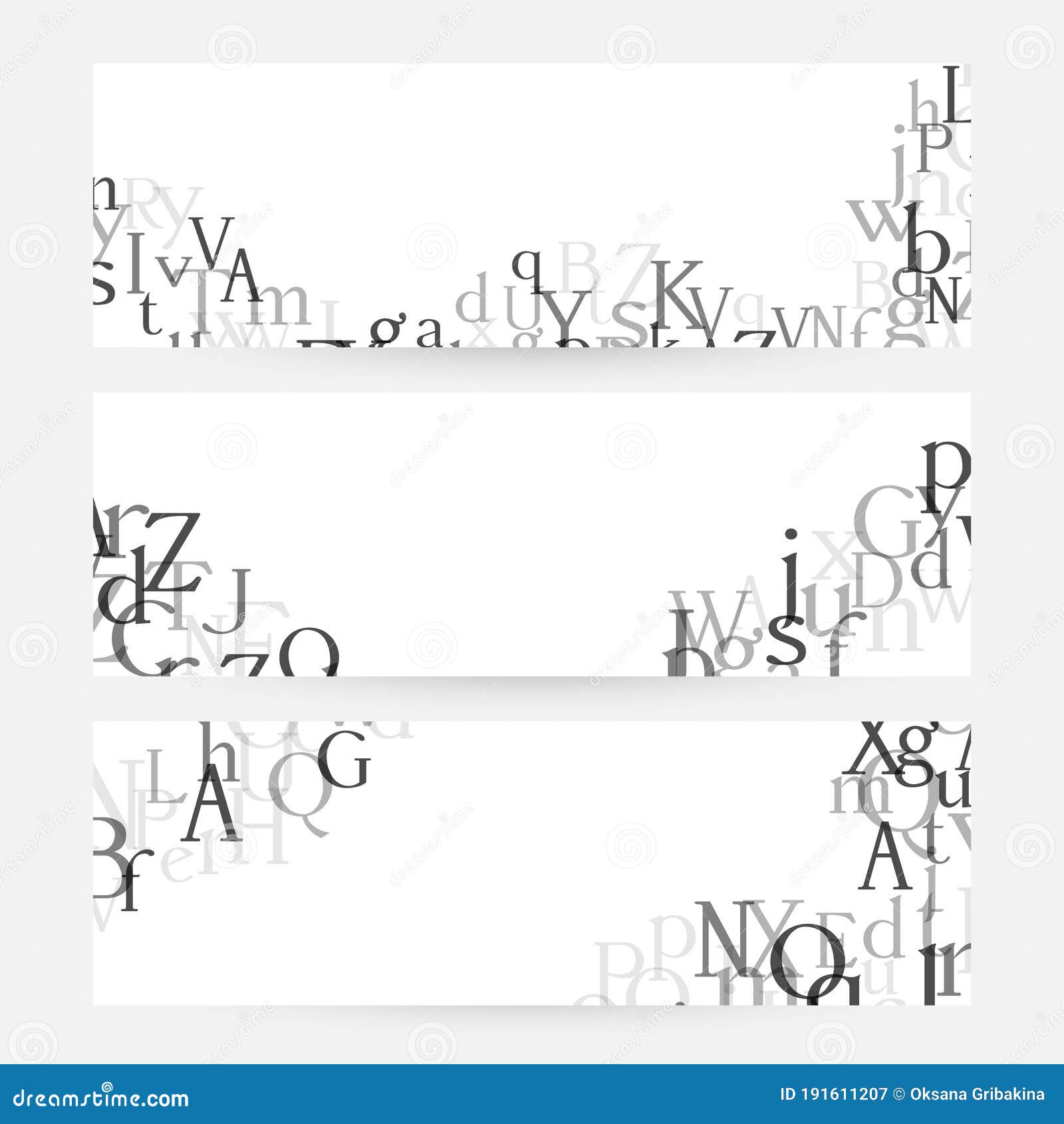 Letters. English Alphabet Design Collection Stock Vector - Illustration ...