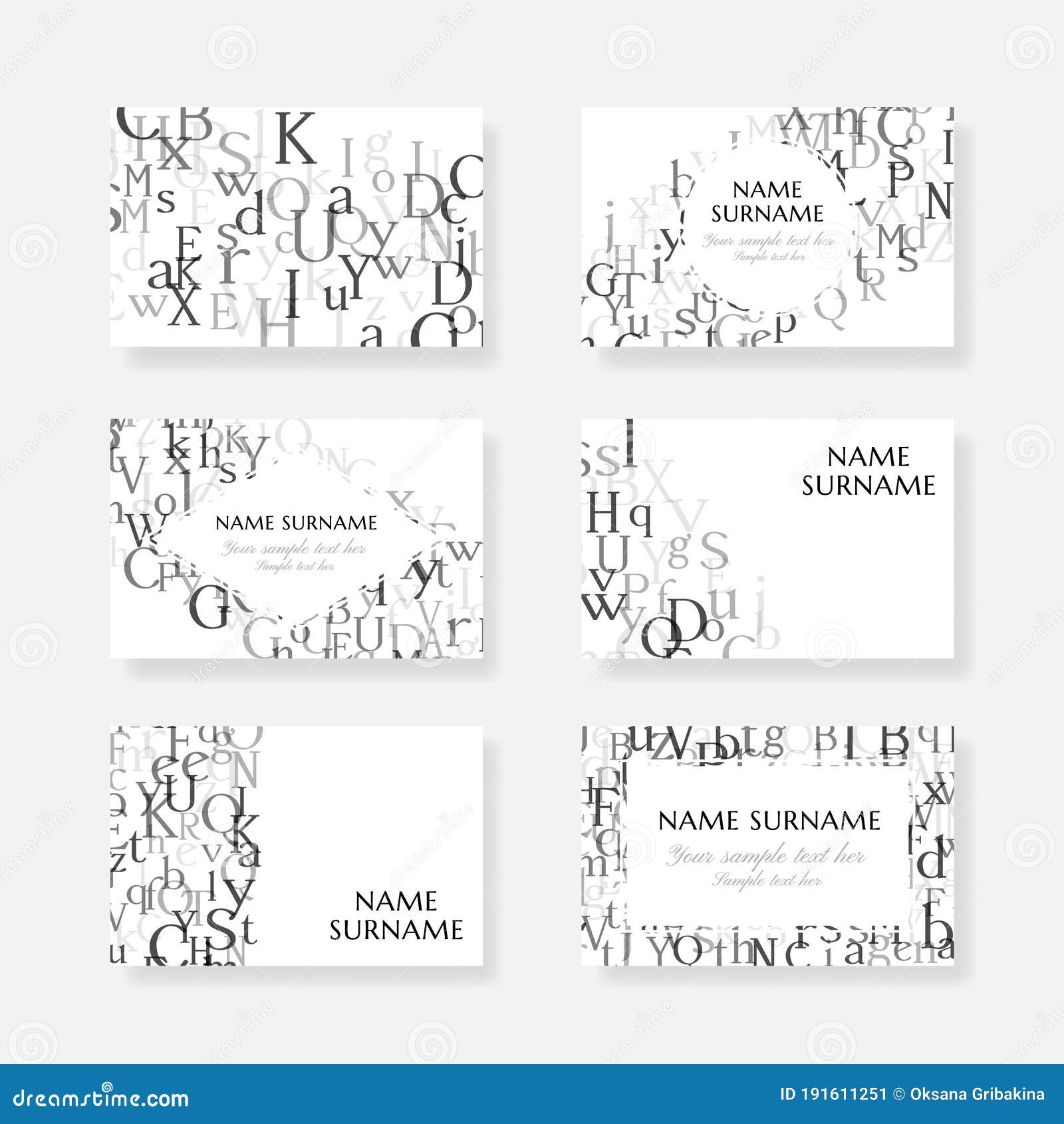 Letters. English Alphabet Design Collection Stock Vector - Illustration ...