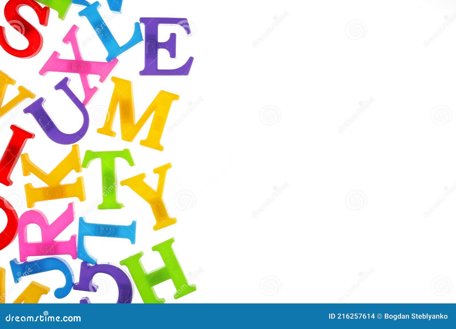 Letters of the English Alphabet on a White Background Stock Photo ...