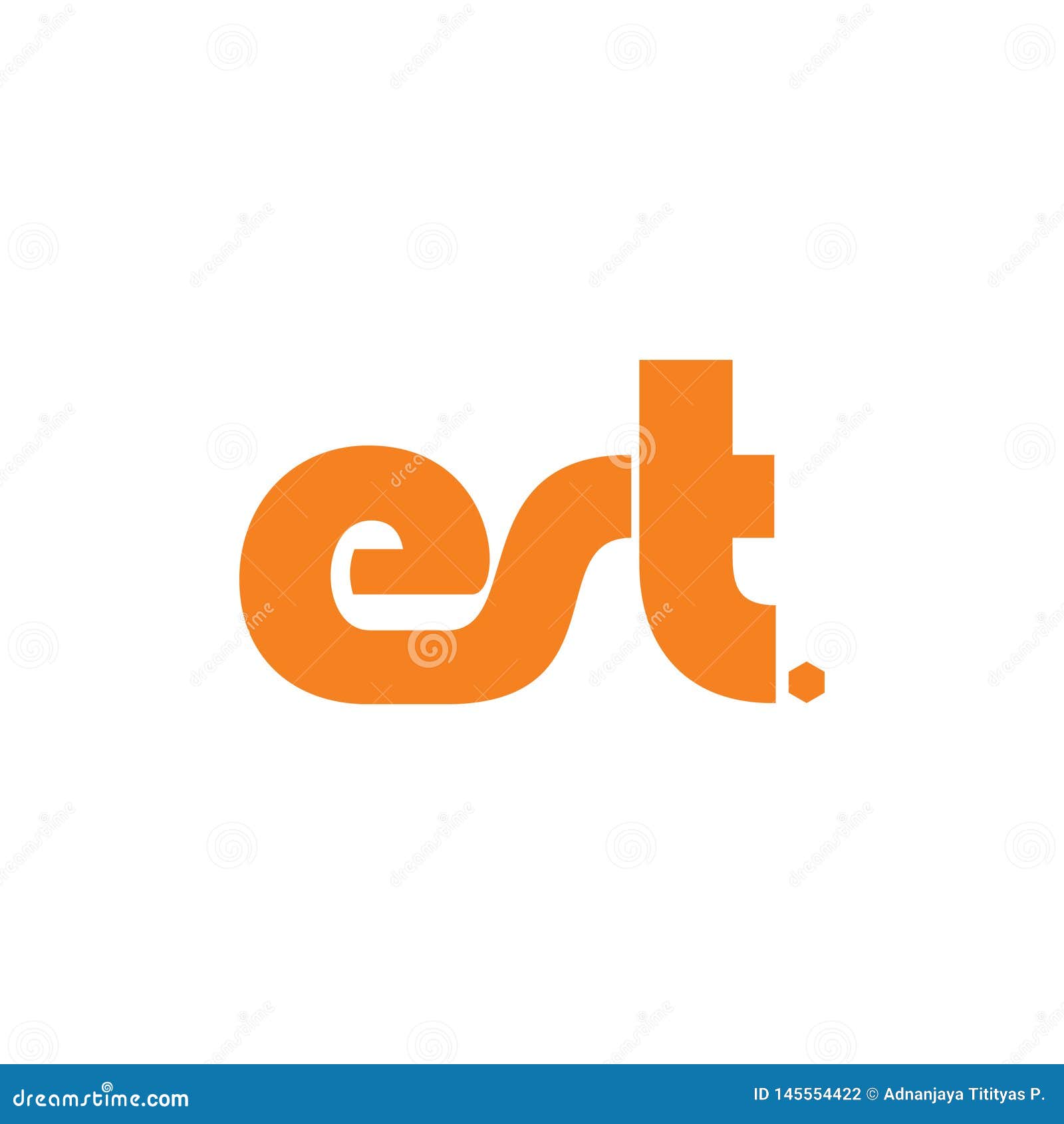 Letters Est Simple Geometric Text Vector Stock Vector - Illustration of ...