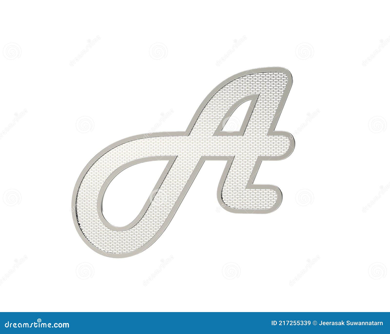 Letters that Feature a Metal Mesh Inside Stock Image - Illustration of ...