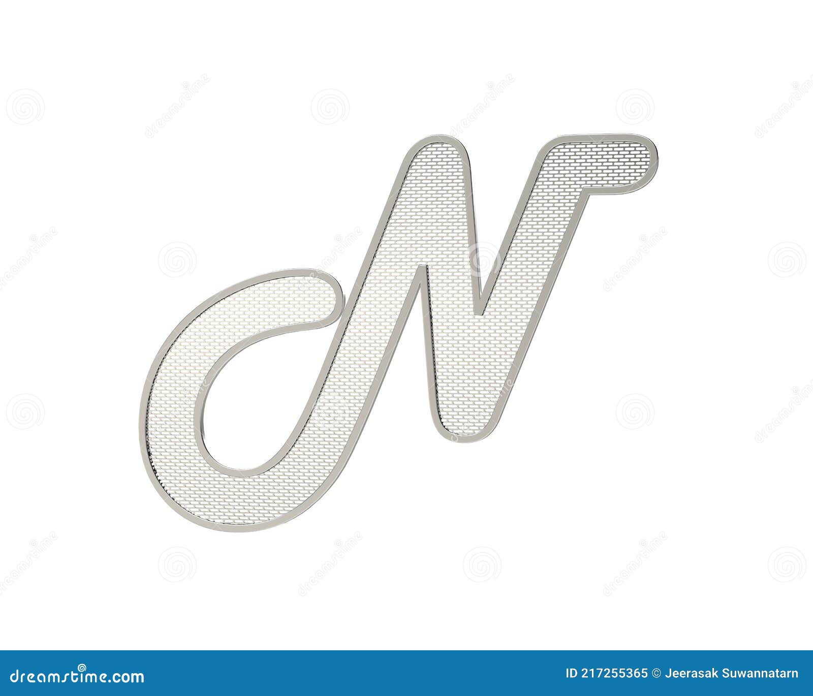 Letters that Feature a Metal Mesh Inside Stock Image - Illustration of ...