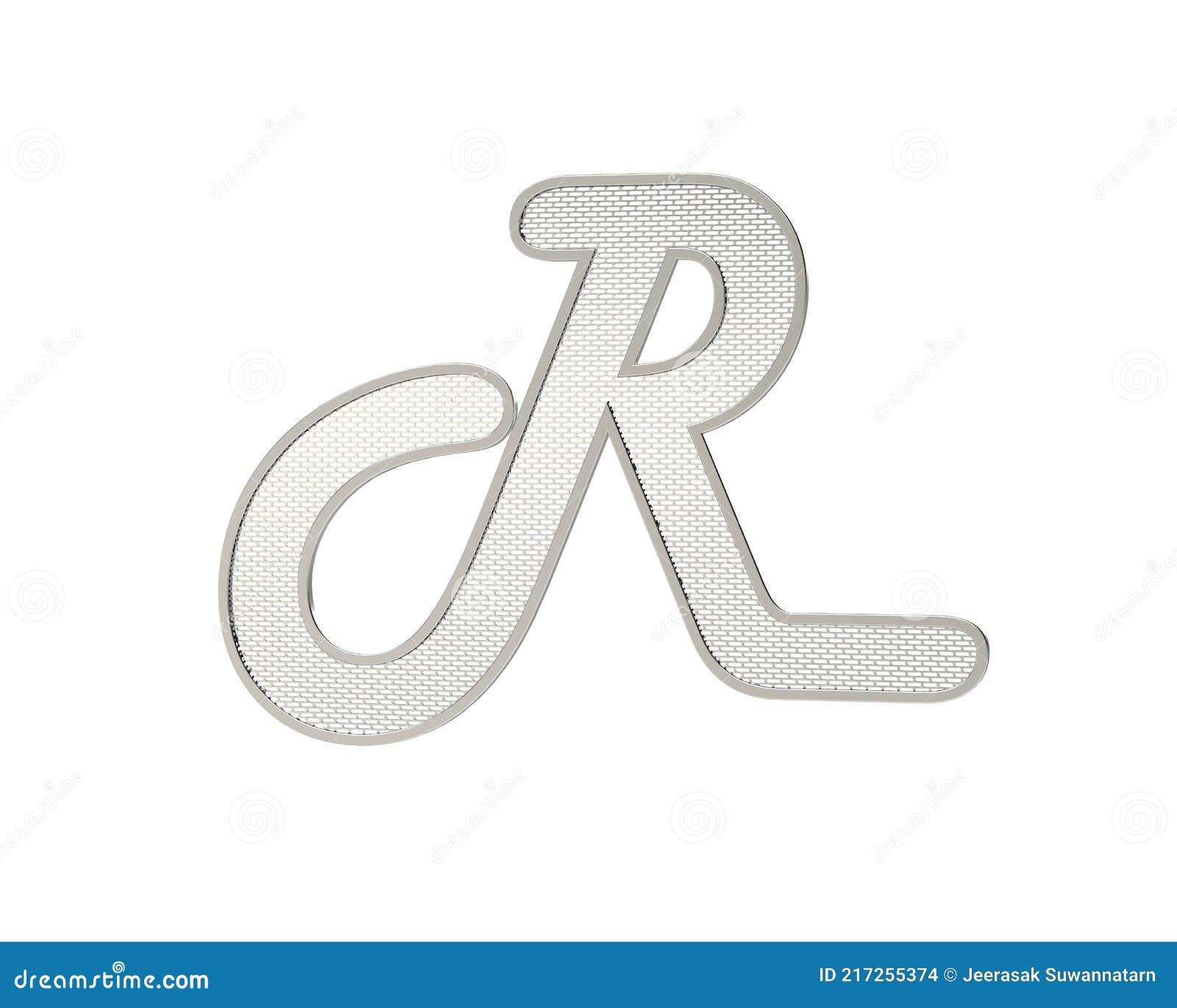 Letters that Feature a Metal Mesh Inside Stock Photo - Illustration of ...