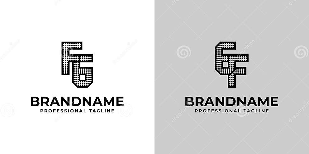 Letters FG and GF Dot Monogram Logo, Suitable for Business with FG or ...