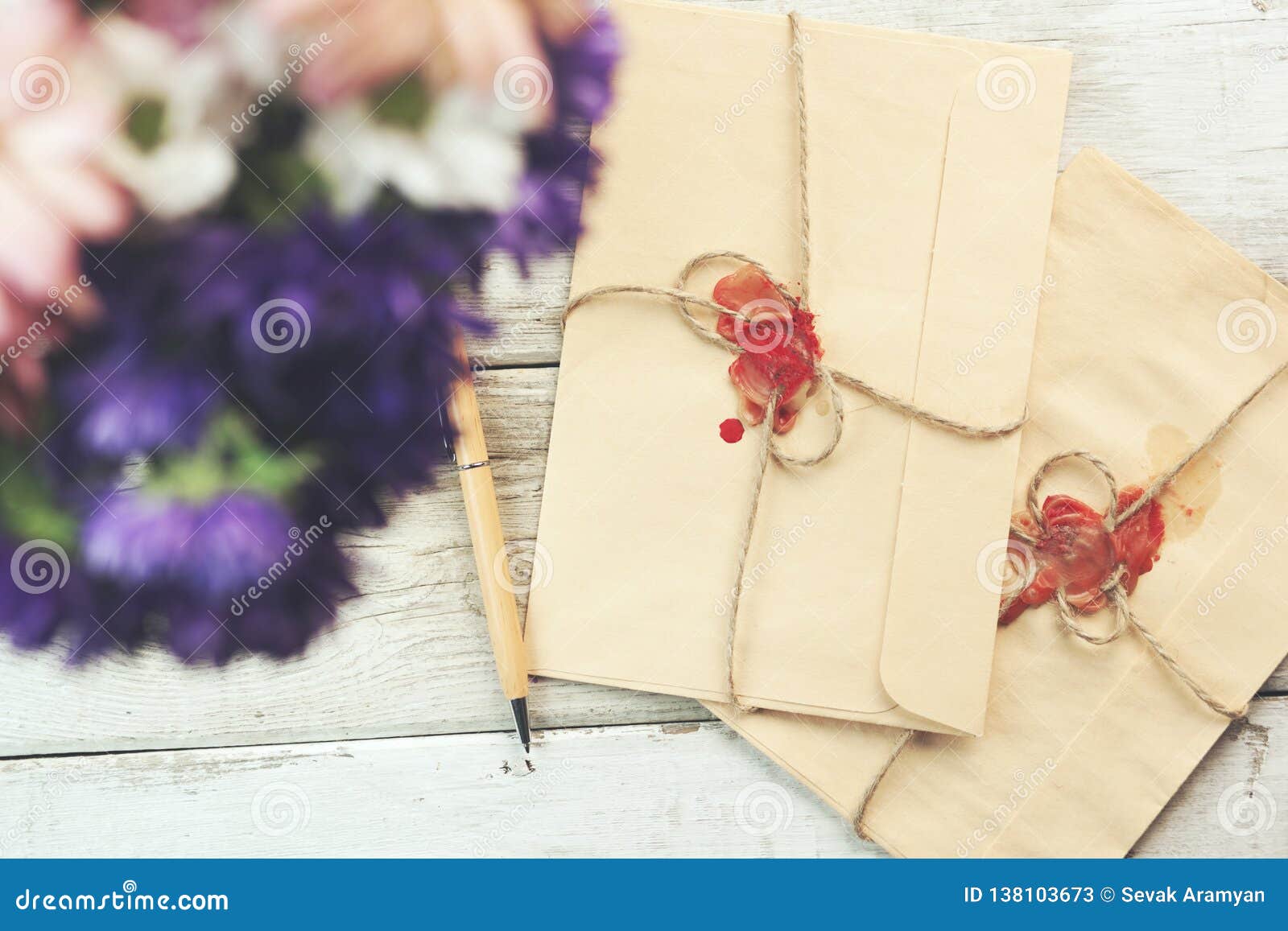 Letters and flowers stock image. Image of crumble, message - 138103673