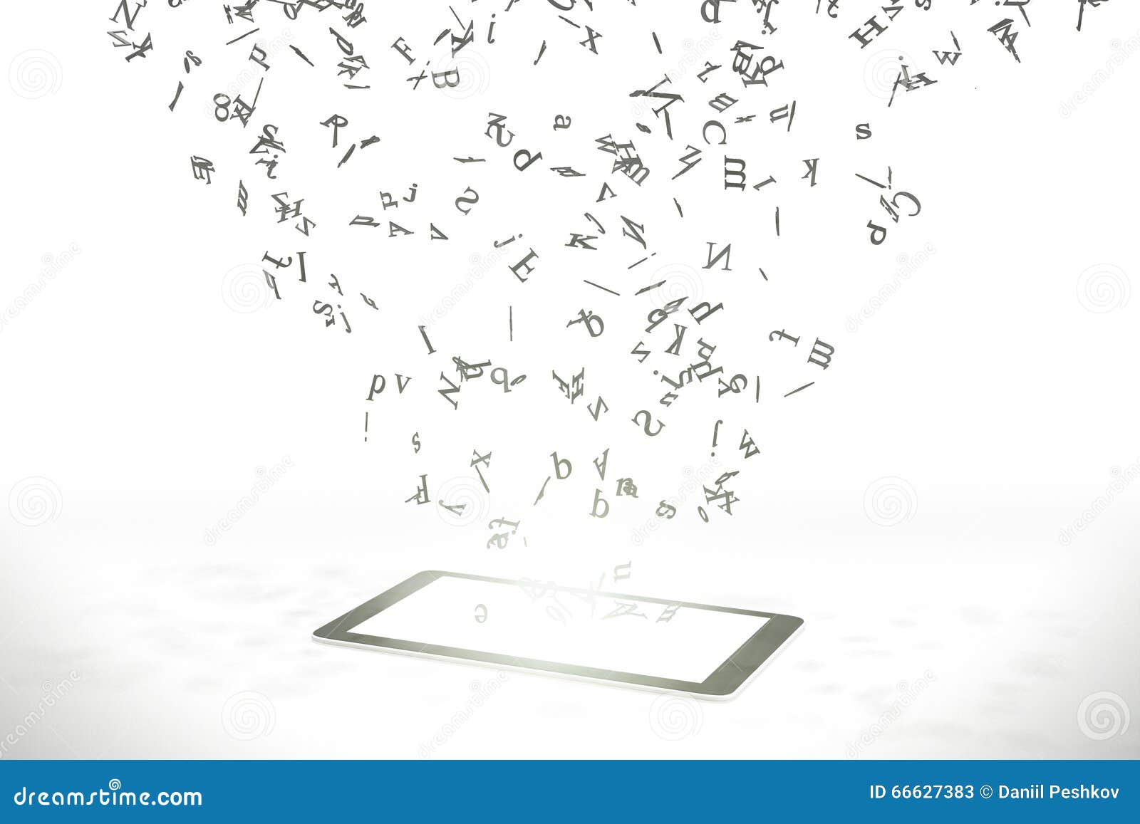 Letters Fly from the Smartphone Stock Illustration - Illustration of ...