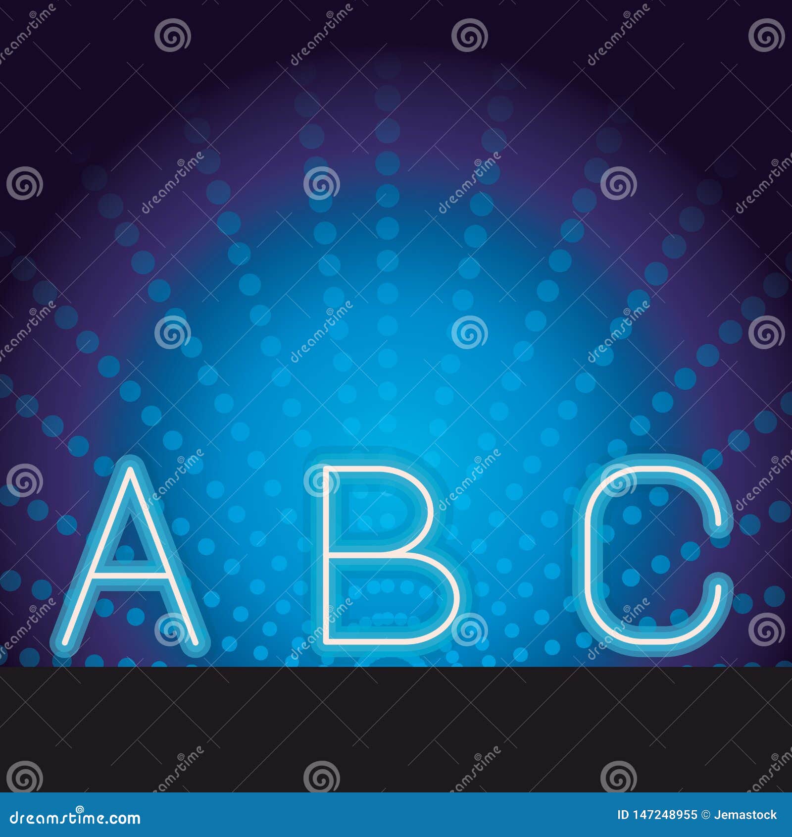 Letters font neon stock vector. Illustration of display - 147248955