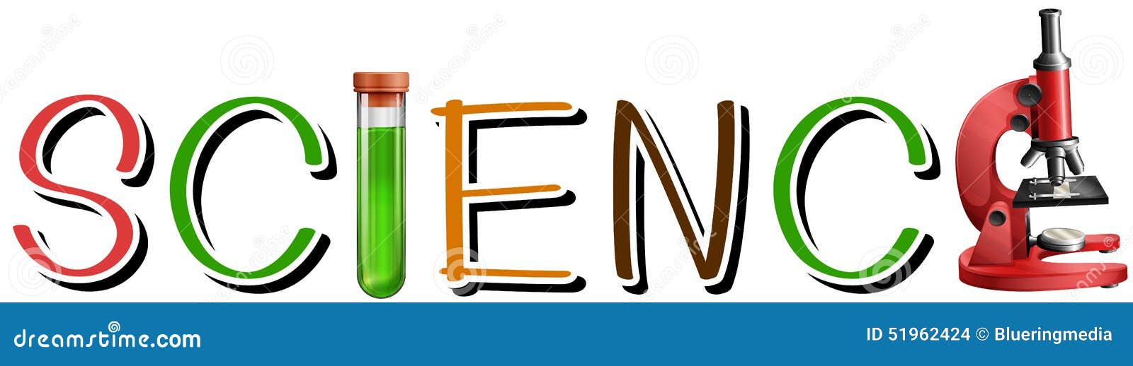 Letters Forming the Word Science Stock Vector - Illustration of drawing ...