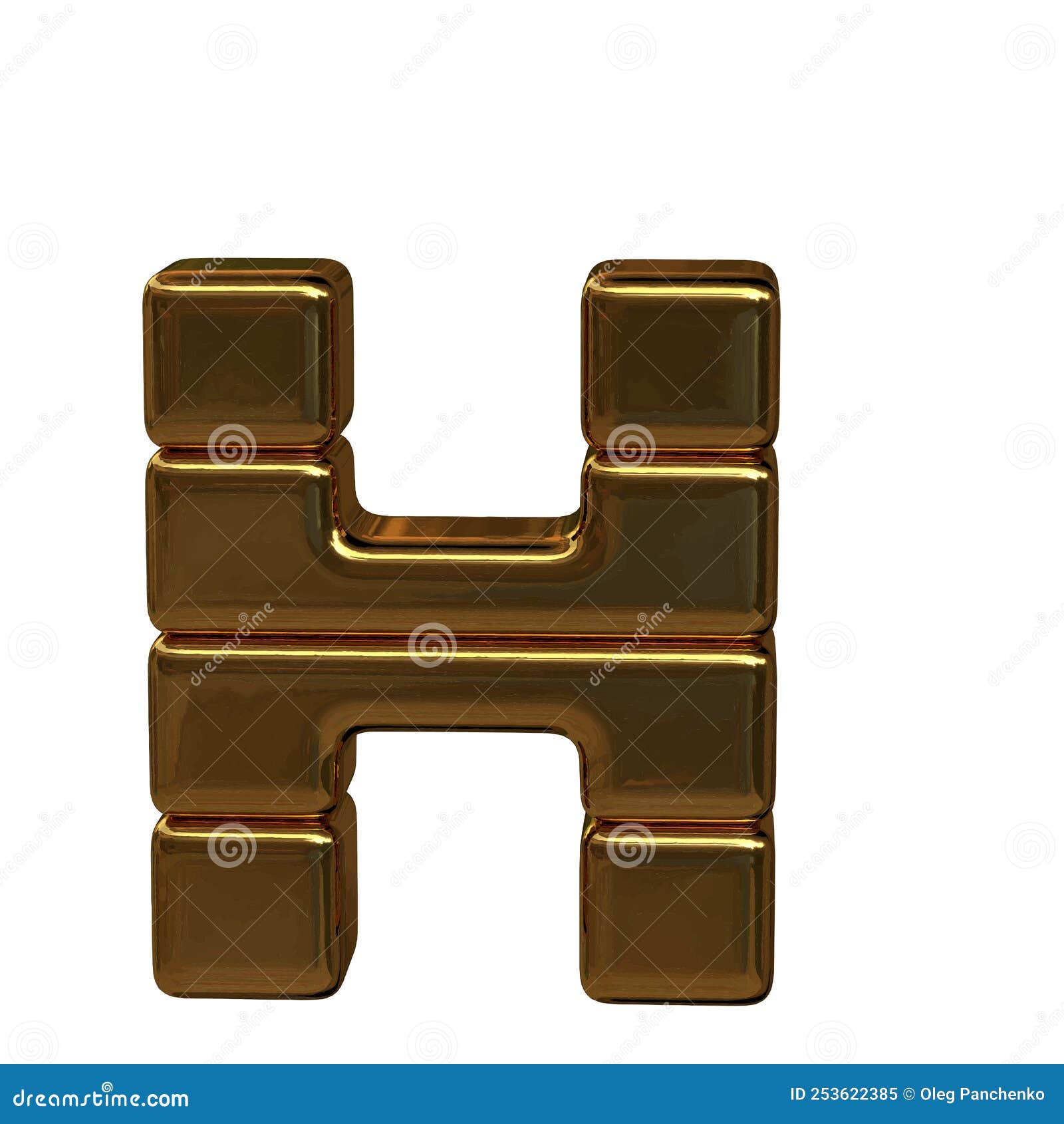 Letters from Four Horizontal Blocks. Letter H Stock Vector ...