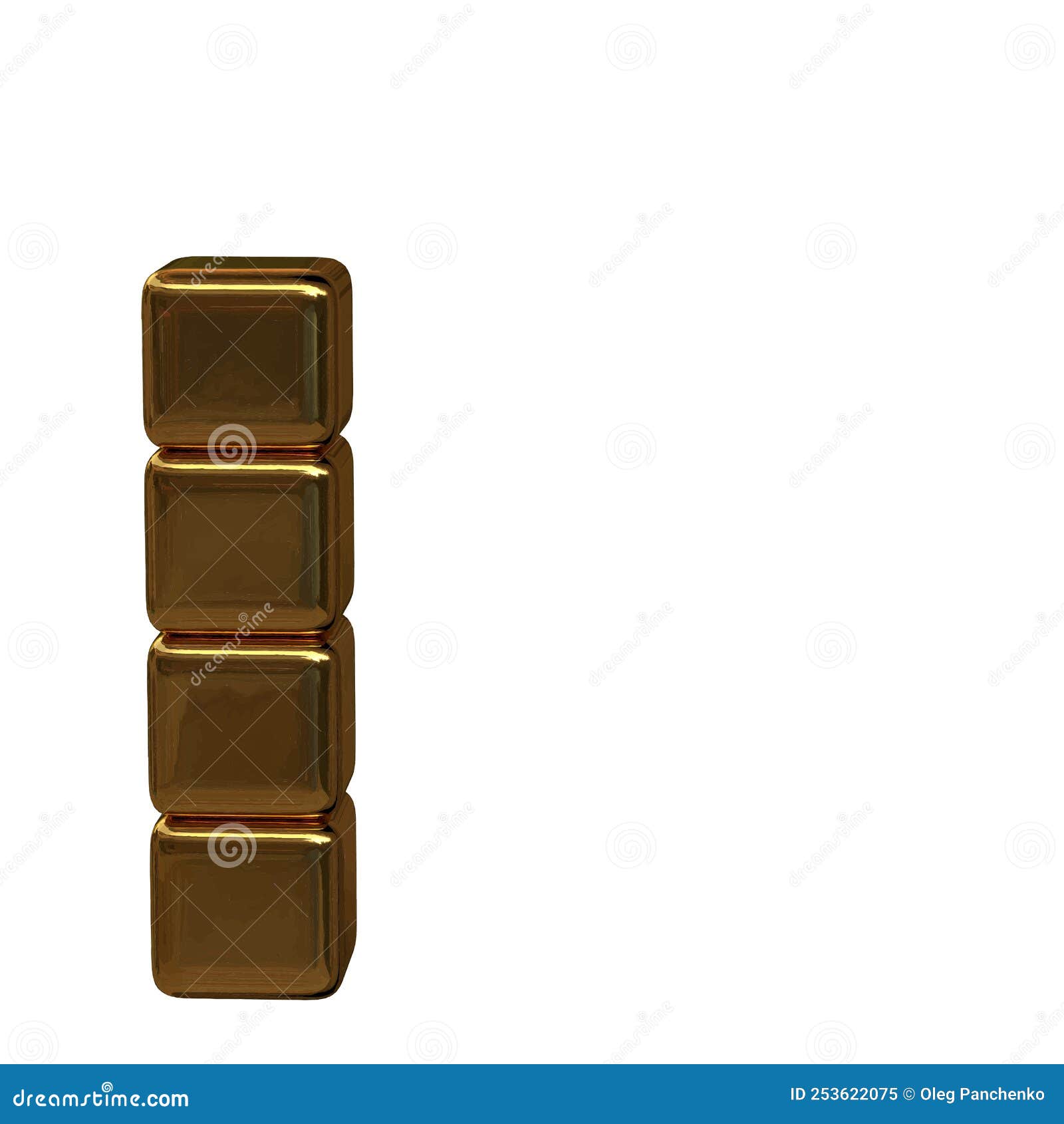 Letters from Four Horizontal Blocks. Letter I Stock Vector ...