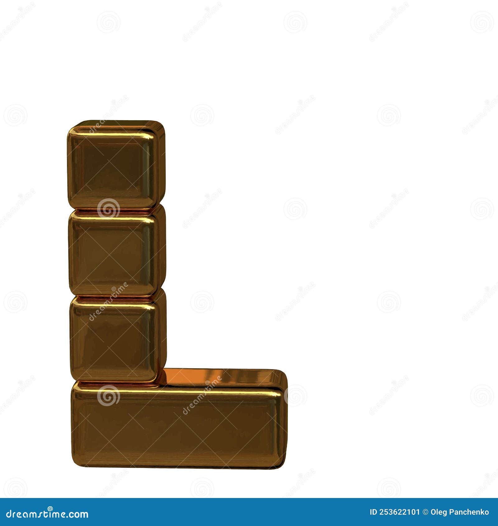 Letters from Four Horizontal Blocks. Letter L Stock Vector ...