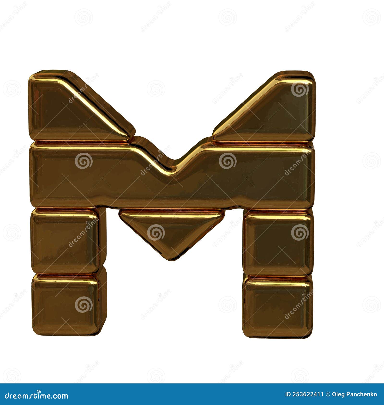 Letters from Four Horizontal Blocks. Letter M Stock Vector ...