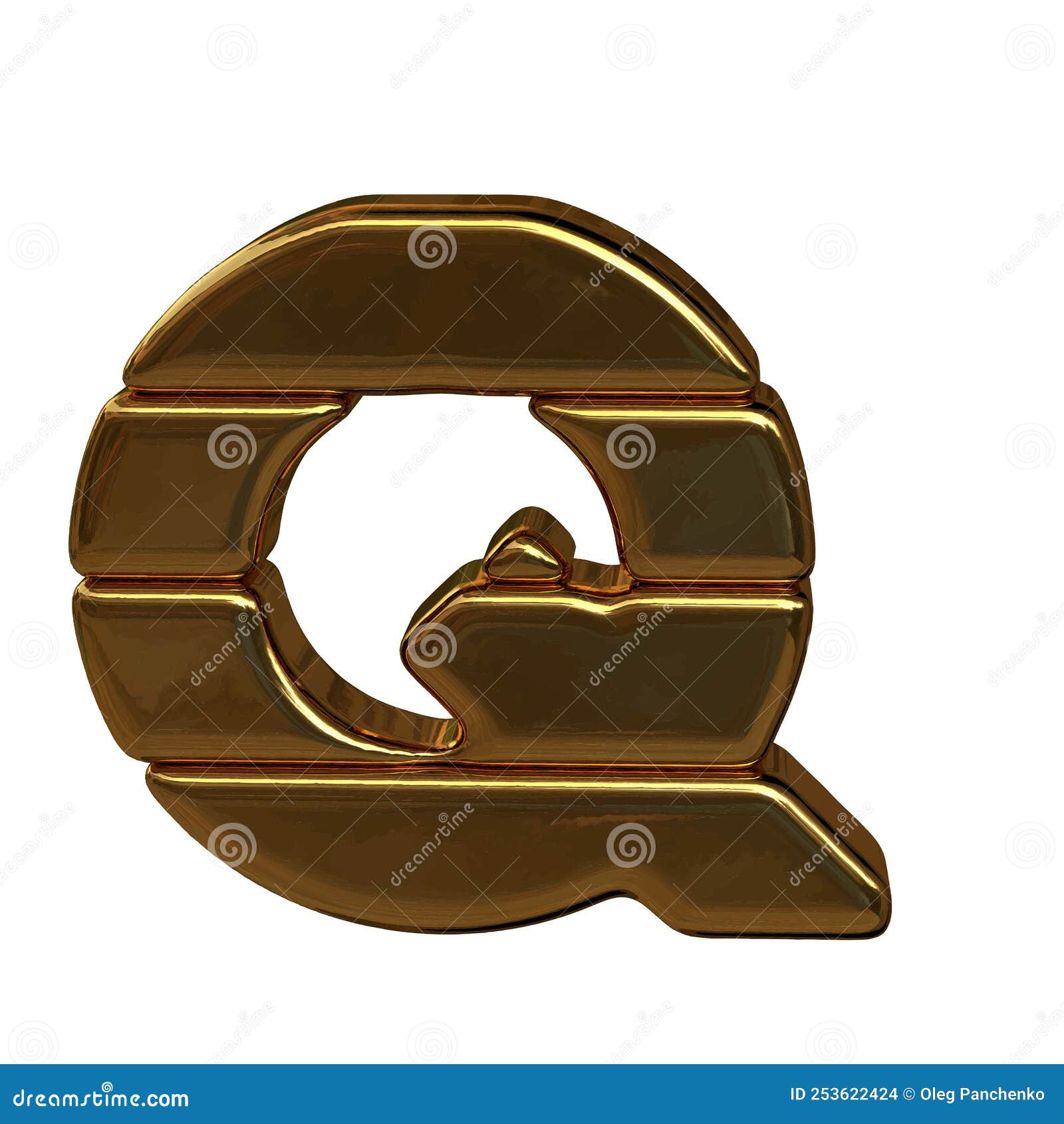 Letters from Four Horizontal Blocks. Letter Q Stock Vector ...