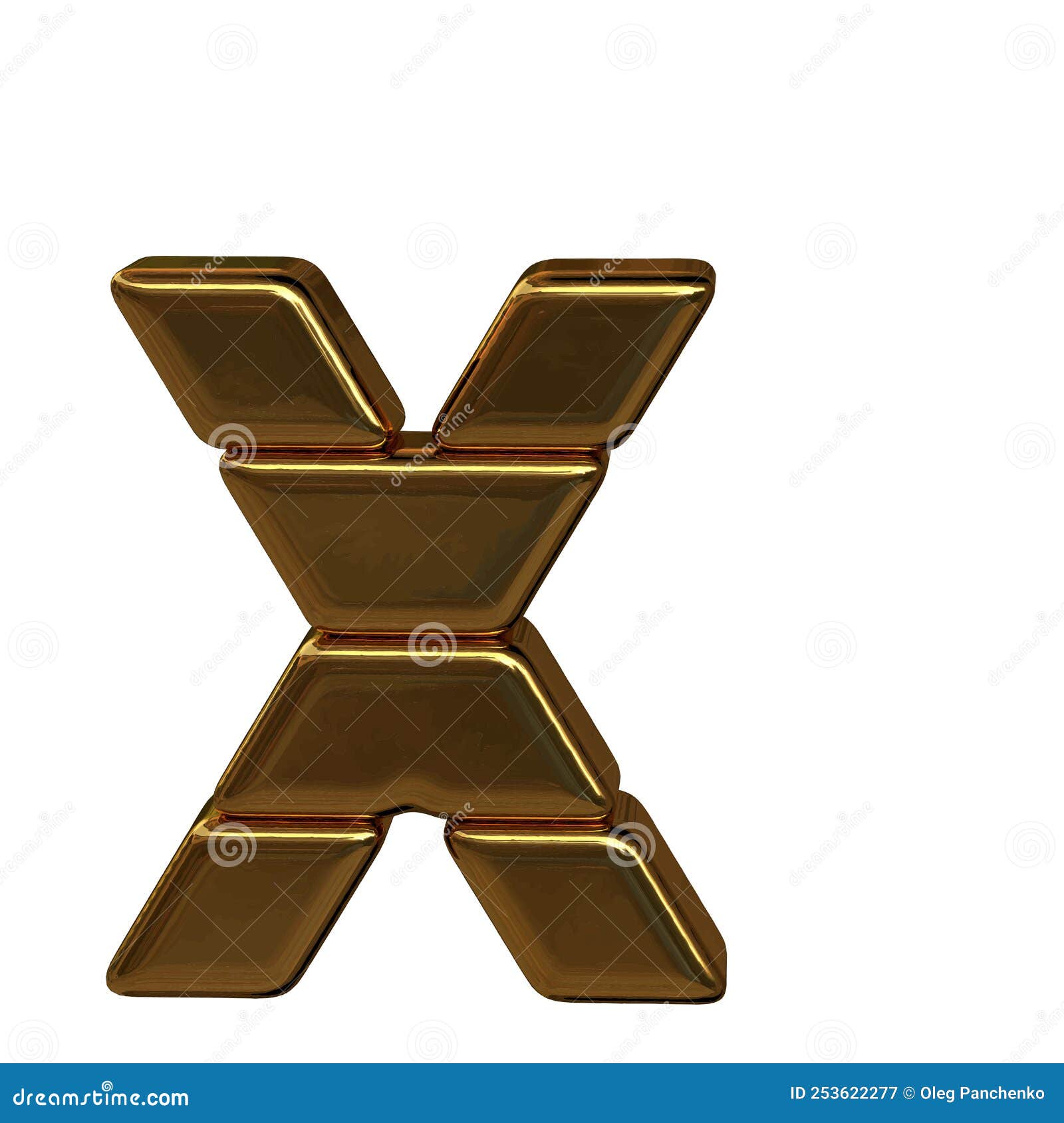 Letters from Four Horizontal Blocks. Letter X Stock Vector ...