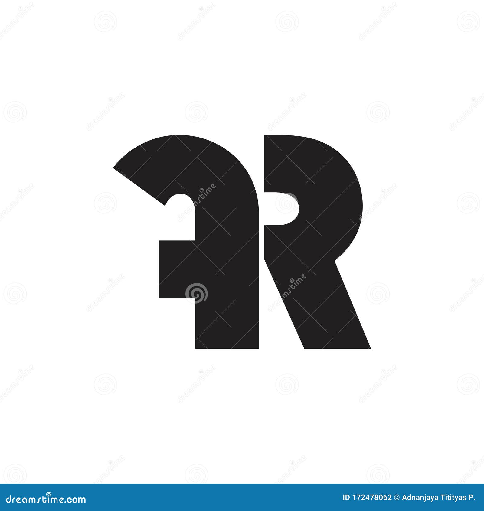 Letters Fr Simple Logo Vector Stock Vector - Illustration of logo ...