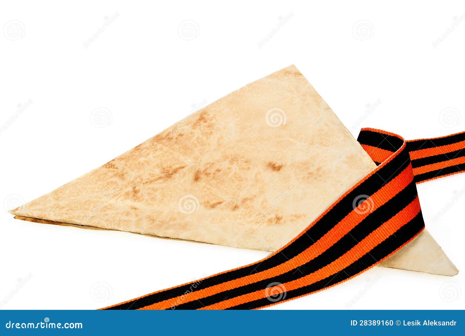 Letters from the Front Folded into a Triangle and George Ribbon Stock ...