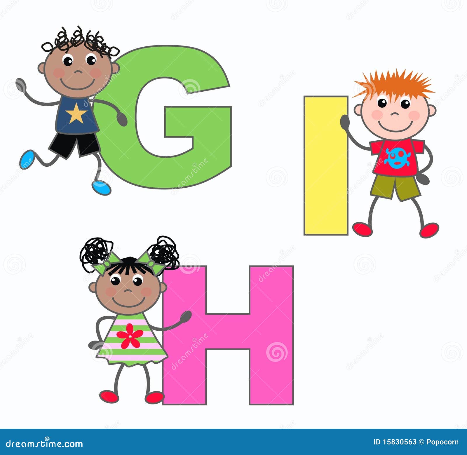 Letters G H and I stock illustration. Illustration of future - 15830563
