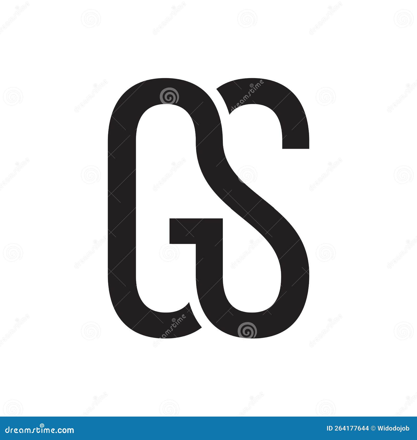 Letters G S Connected Concept Logo Vector Stock Vector - Illustration ...