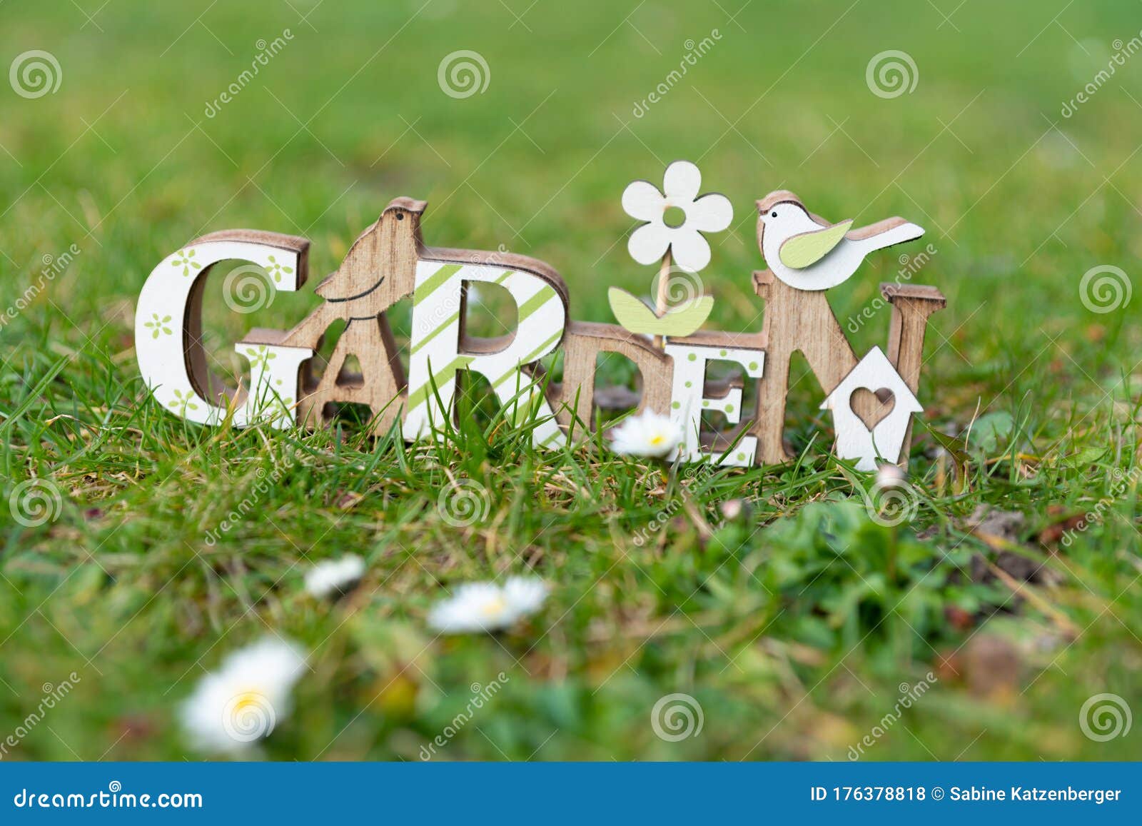 The letters Garden stock photo. Image of painted, detail - 176378818