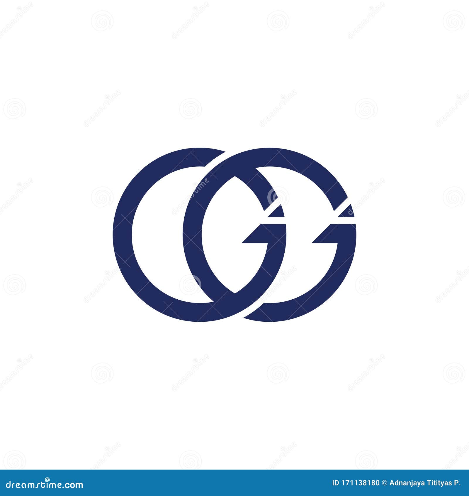 Letters Gg Circle Arrow Monogram Logo Vector Stock Vector ...