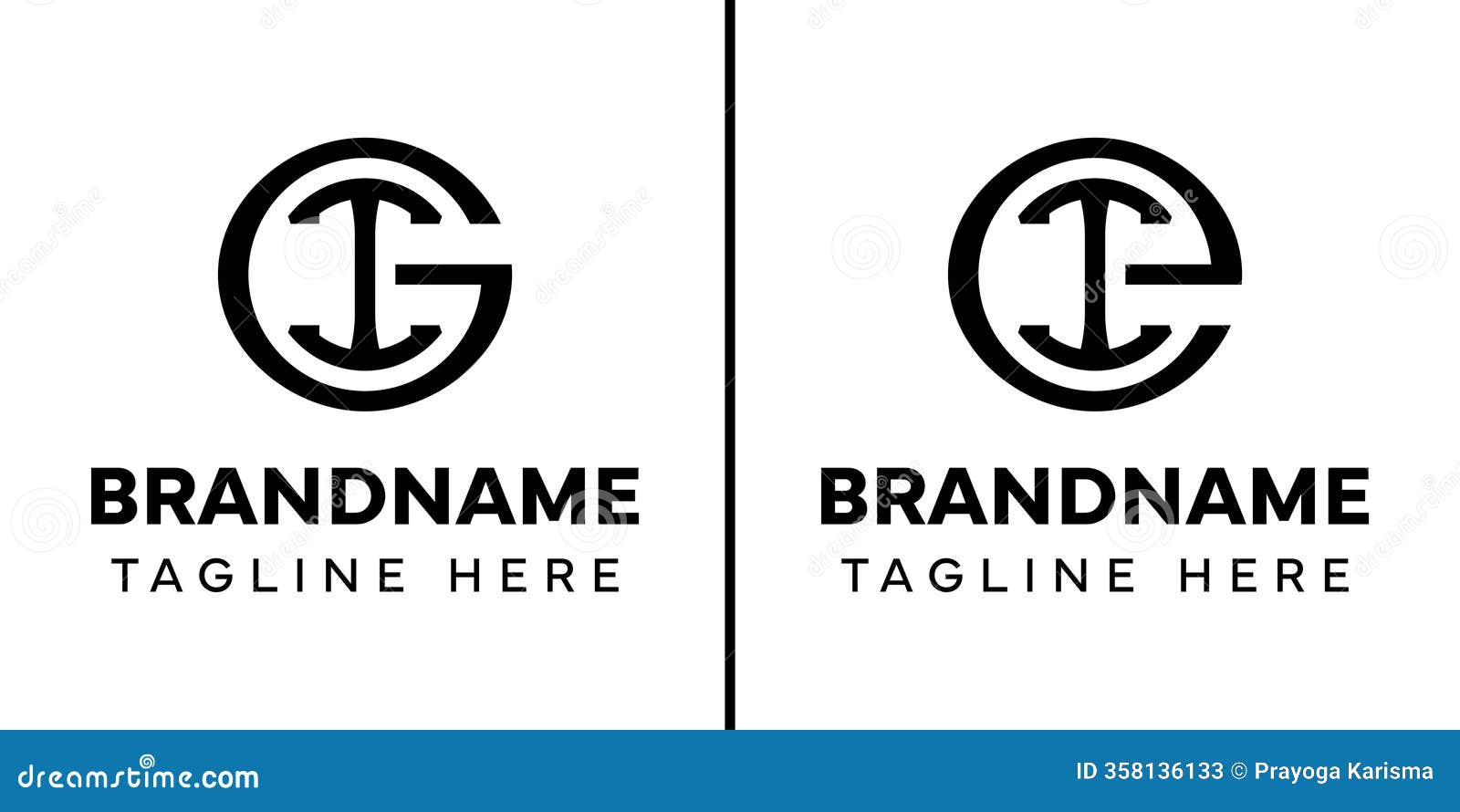 Letters GI and EI Monogram Logo, Suitable for Any Business with GI IG ...