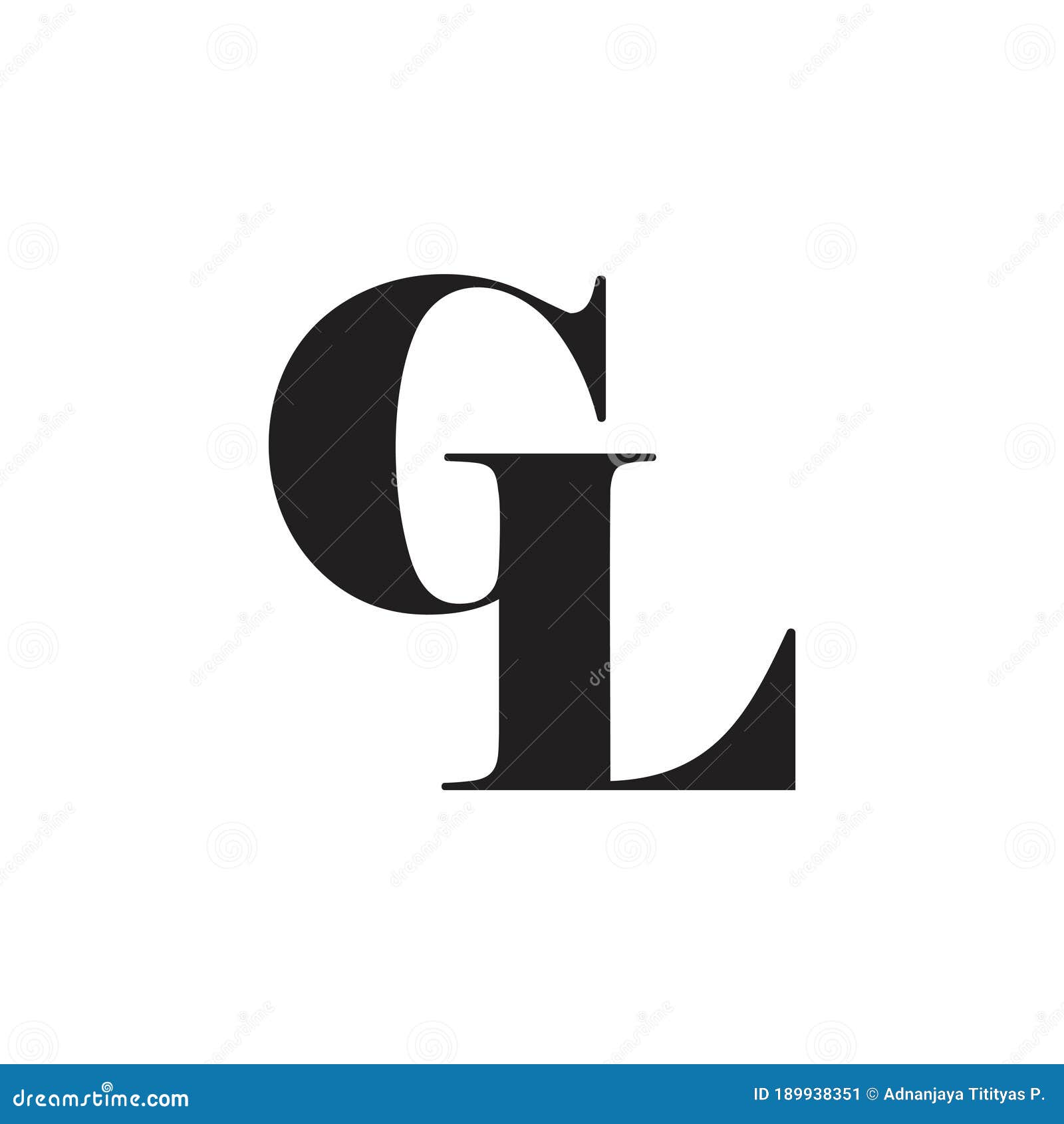 Letters Gl Simple Linked Logo Stock Vector - Illustration of logo ...