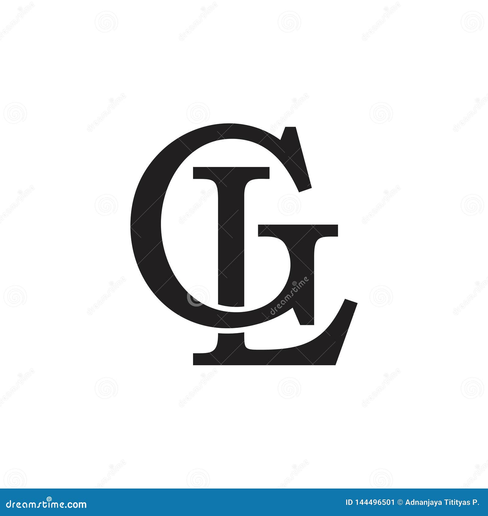 Letters Gl Simple Linked Logo Vector Stock Vector - Illustration of ...