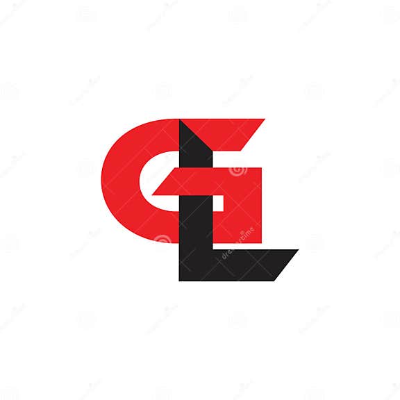 Letters Gl Simple Linked Logo Vector Stock Vector - Illustration of ...