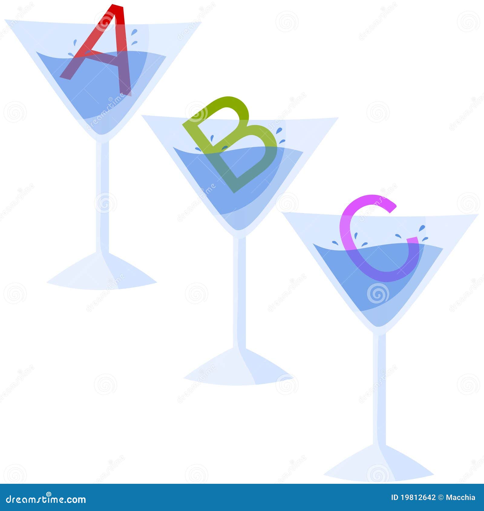 Letters in the glass stock illustration. Illustration of element - 19812642