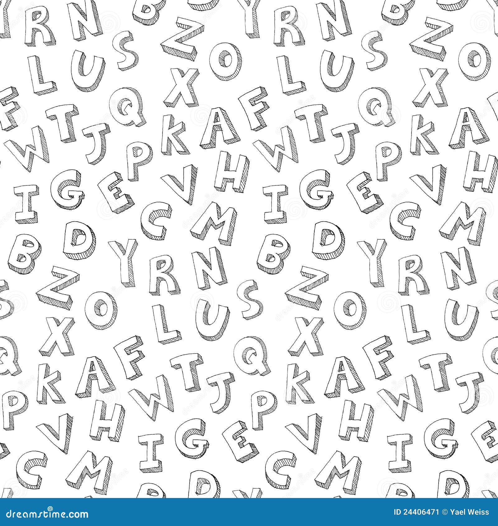 Letters Hand Written Pattern Stock Vector - Illustration of sign ...