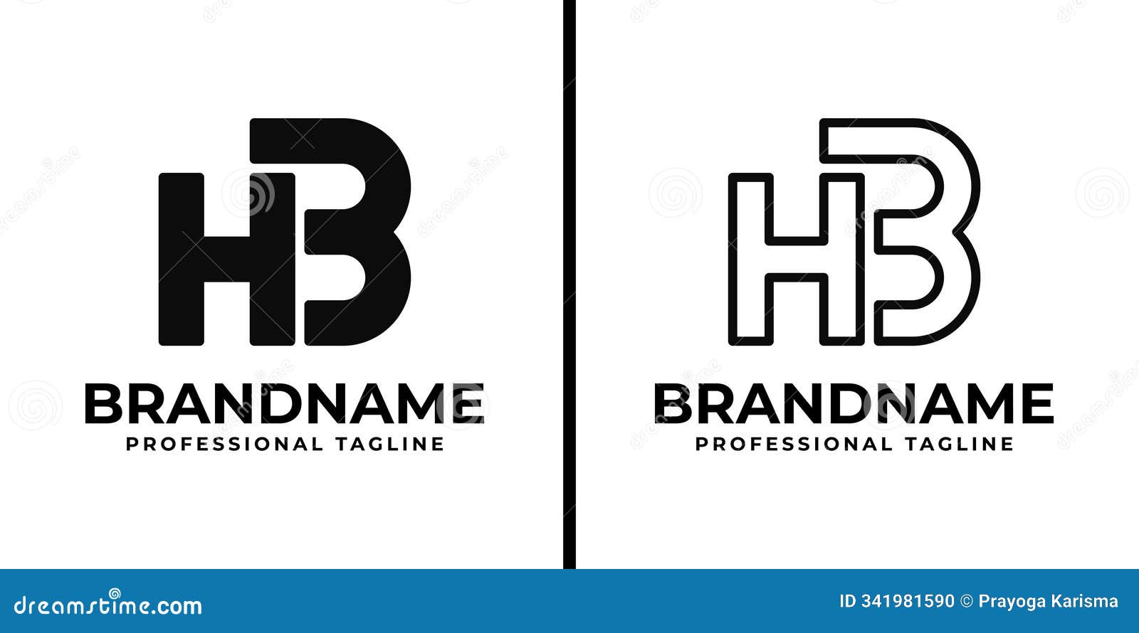 Letters HB or BH Monogram Logo Set, for Business with BH or HB Initials ...