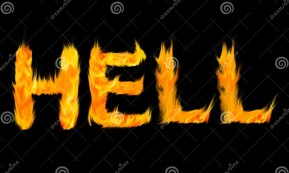 Letters Hell Fire stock illustration. Illustration of rough - 67317984