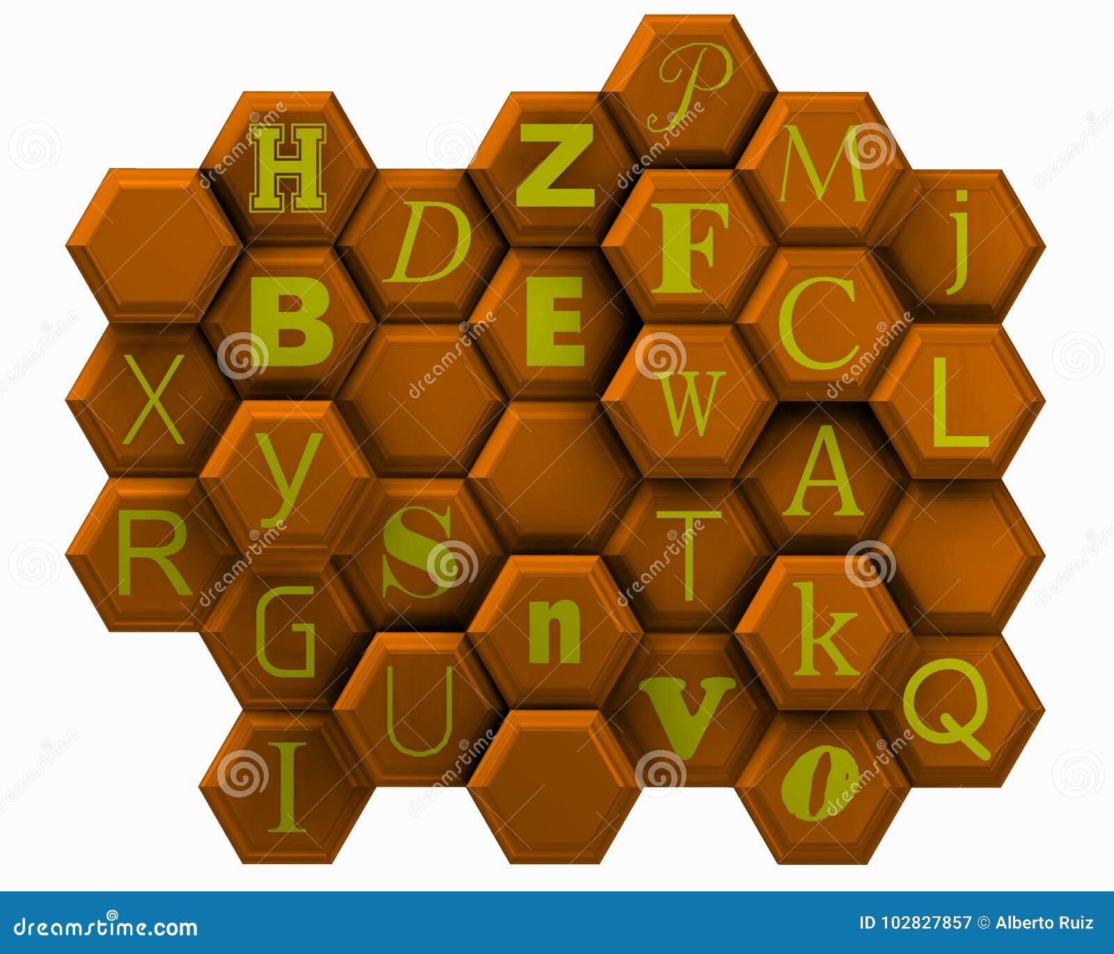 Letters and hexagons stock illustration. Illustration of reliable ...