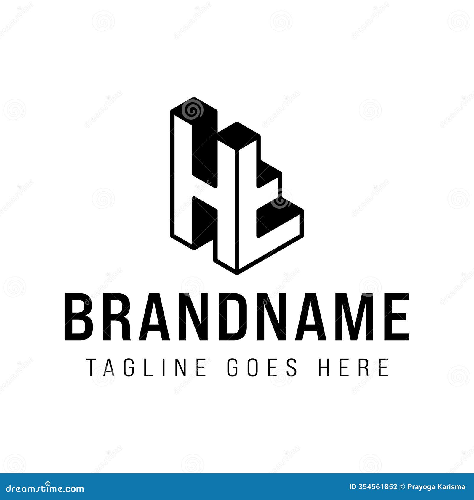 Letters HT 3D Monogram Logo, Represents Professionalism and Innovation ...