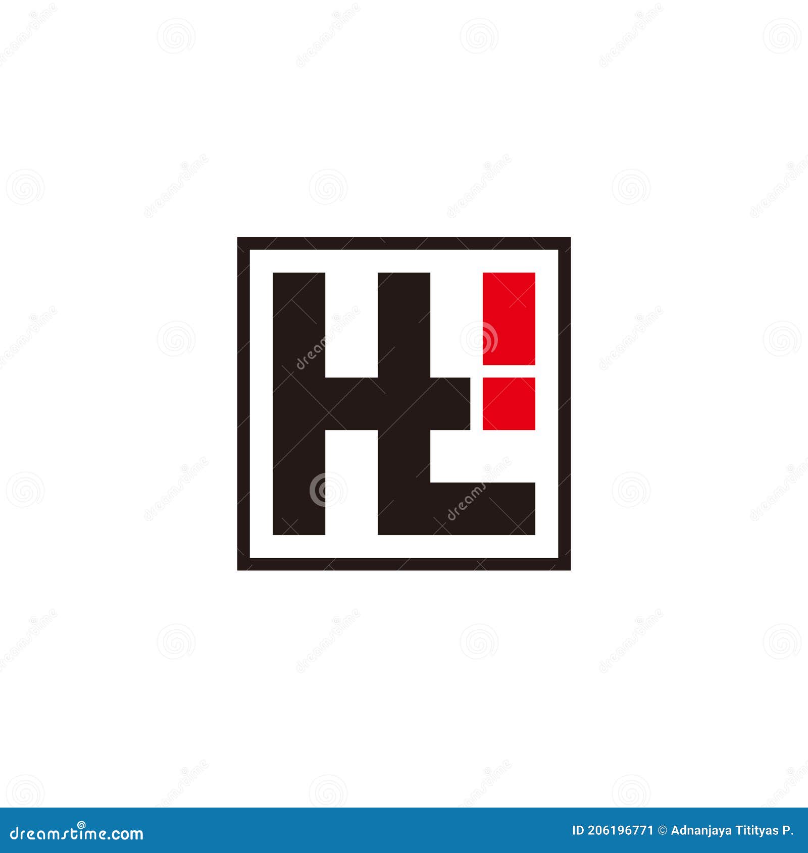 Letters Ht Exclamation Symbol Geometric Logo Vector Stock Vector ...